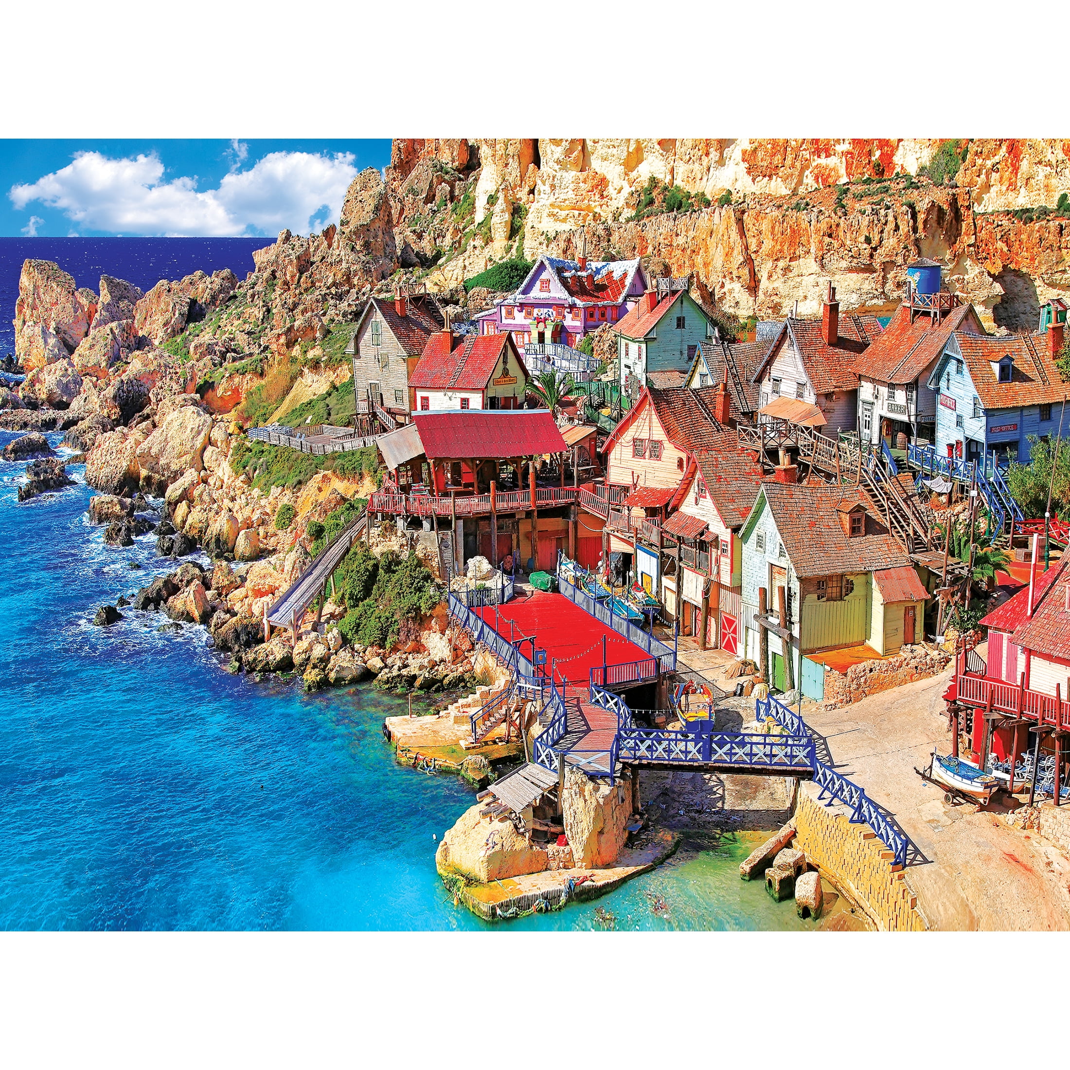 Roseart Colorluxe 1000 Piece Popeye Village, Malta Jigsaw Puzzle ...