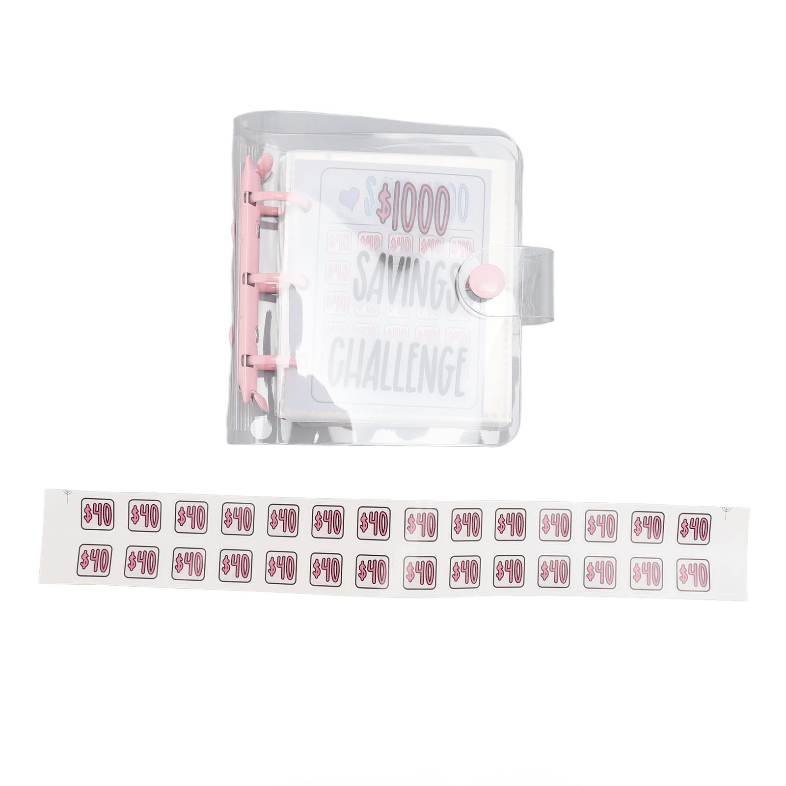 Roseate Mini Budget Binder, Multipurpose Savings Challenge Binder with ...