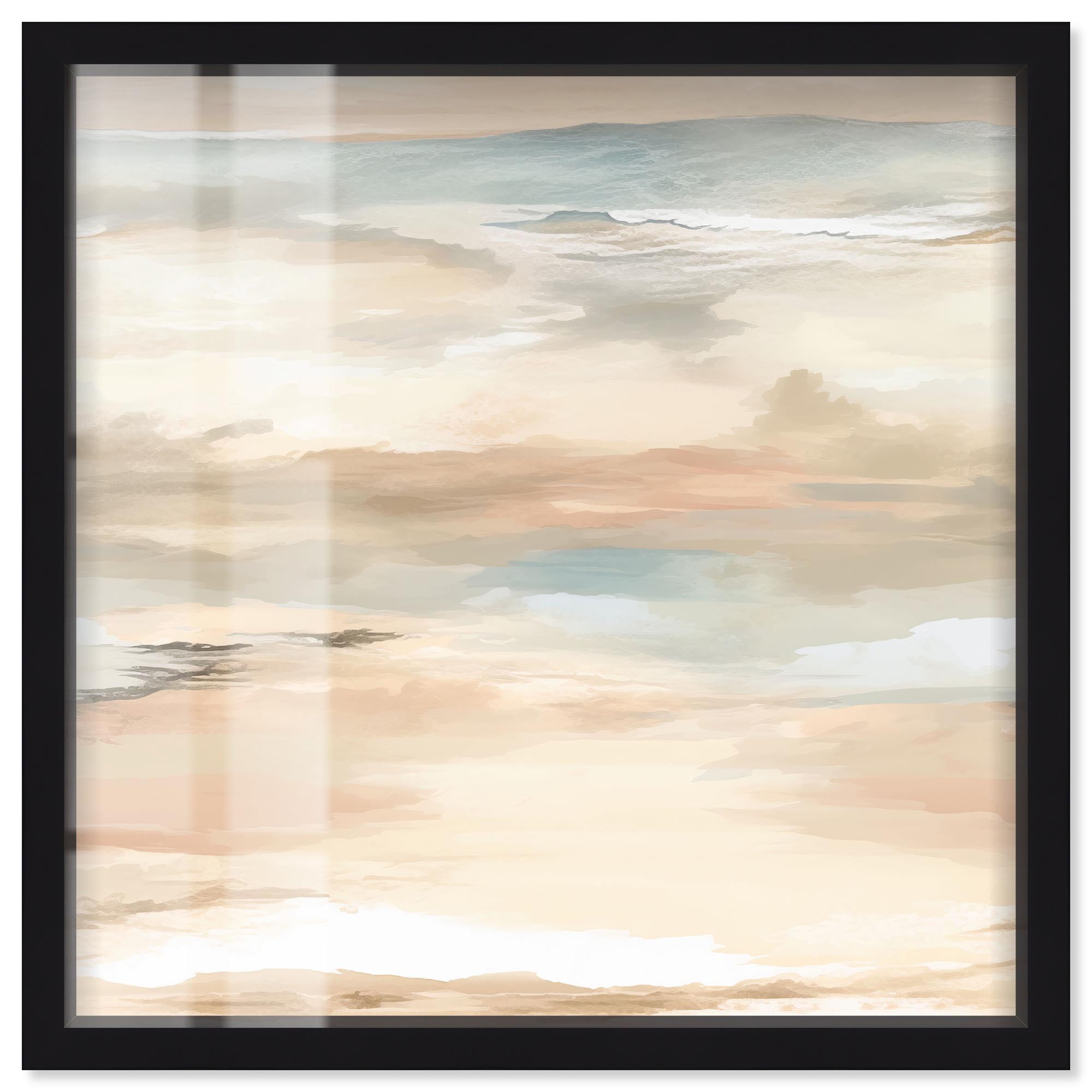 Roseate Skyfall I Shadowbox Print Neutral Abstract Art by Art Remedy ...