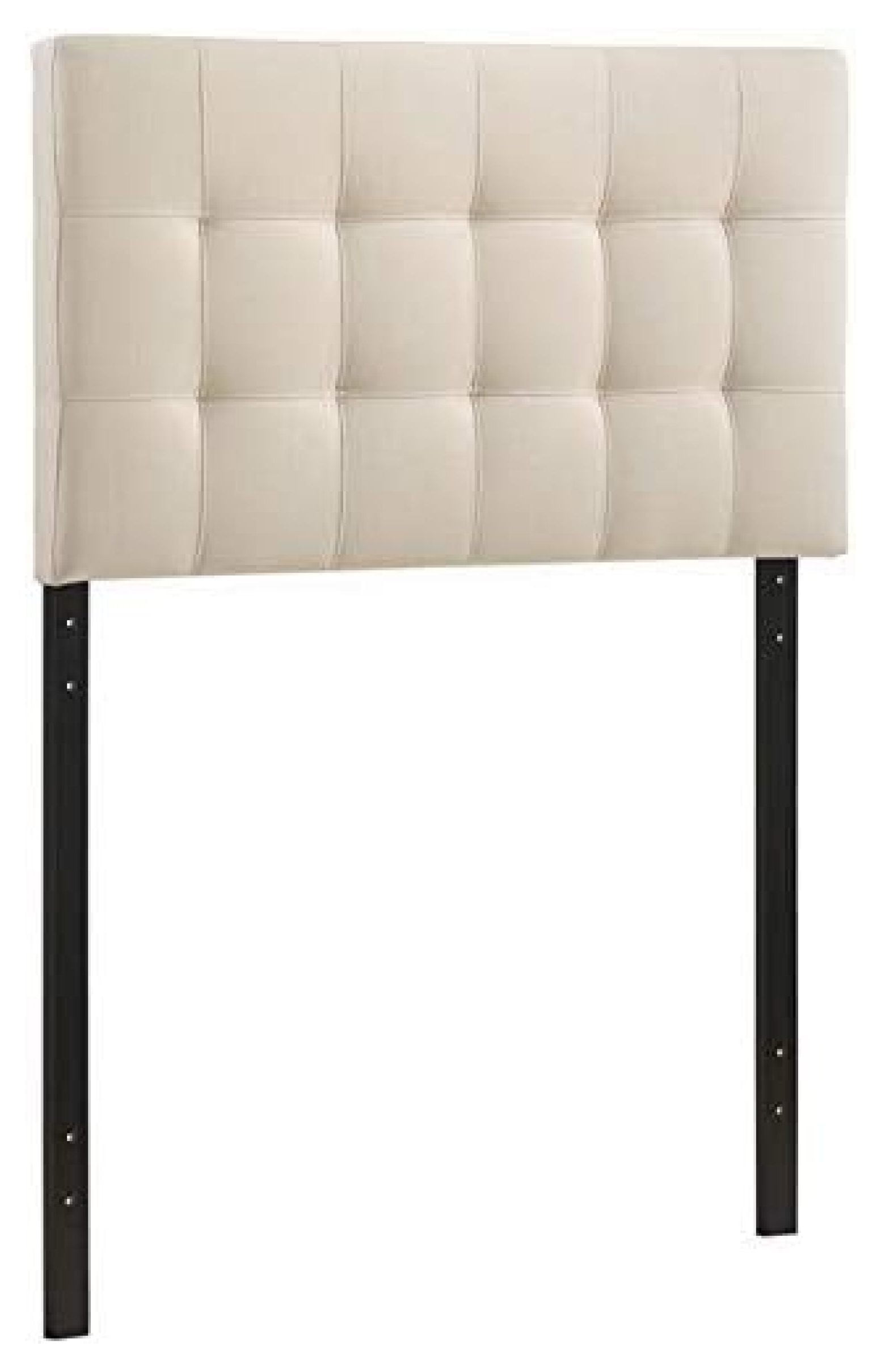 Roseberry Kids Modern Fabric Tufted Panel Headboard in Ivory - Walmart.com