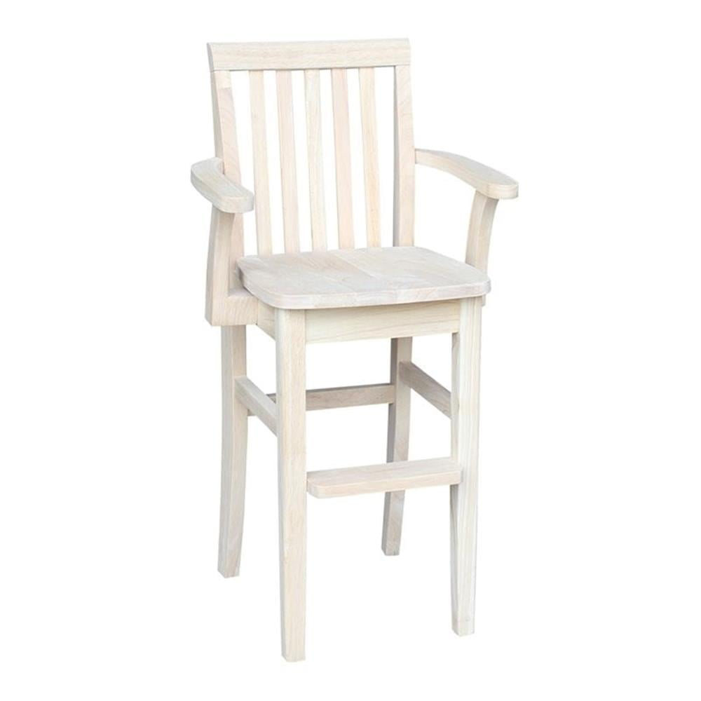Roseberry Kids Solid Wood Youth Chair with Butcher Block Surface in ...