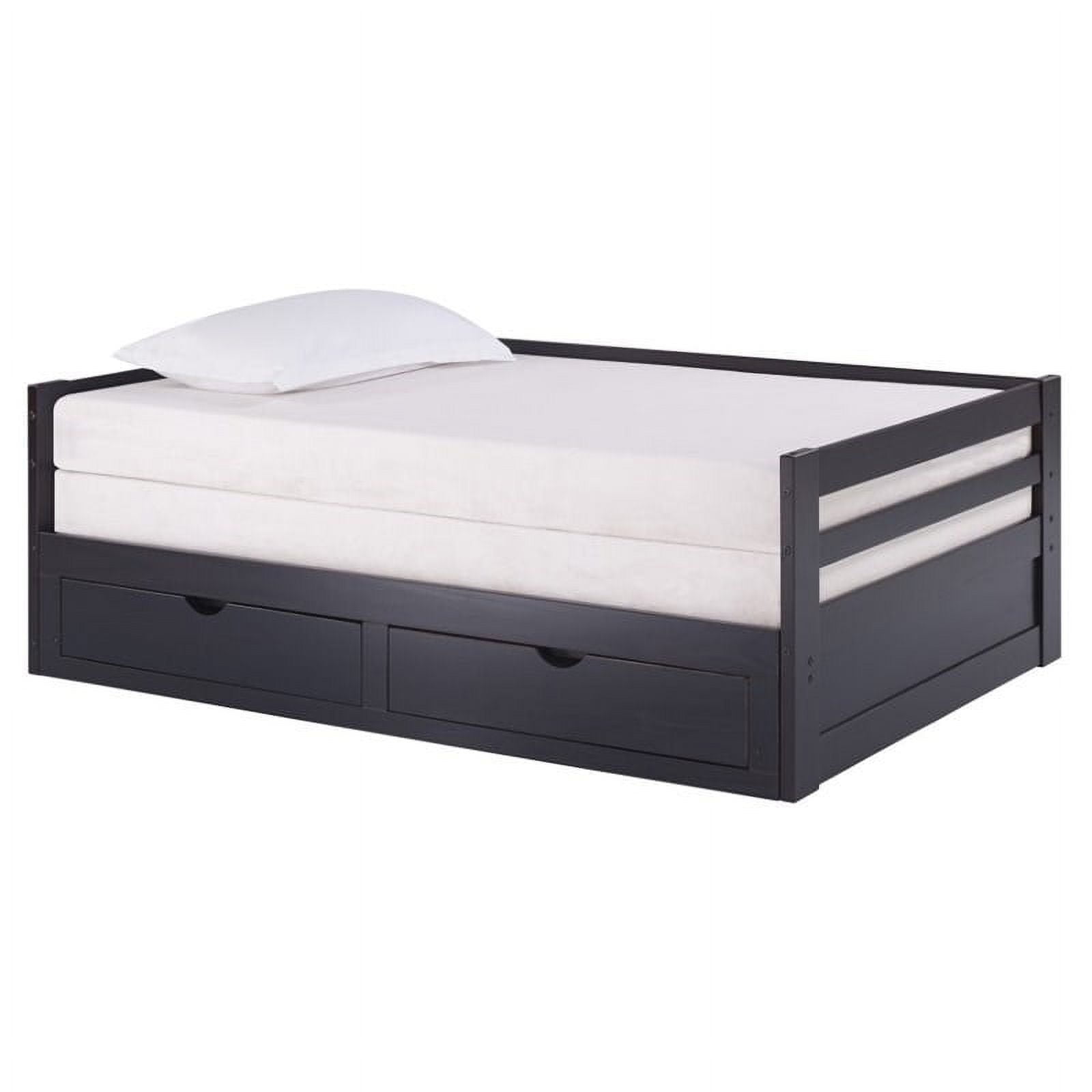 Roseberry Kids Twin to King Extending Day Bed with Storage Drawers in ...
