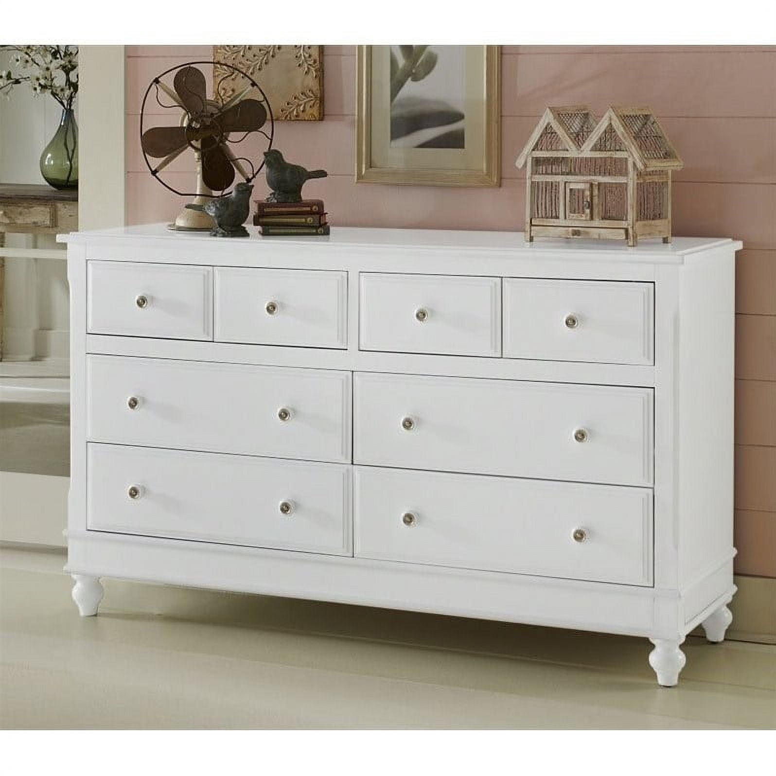 Rosebery Kids 8 Drawer Dresser in White - Walmart.com