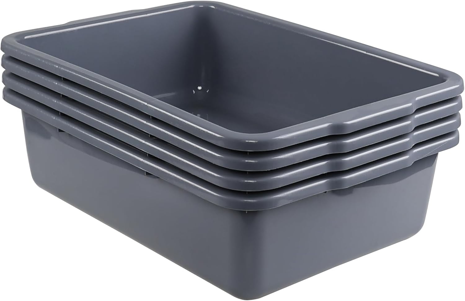 Rosebloom 35 L Plastic Commercial Bus Tub, Gray Plastic Large Bus Box ...