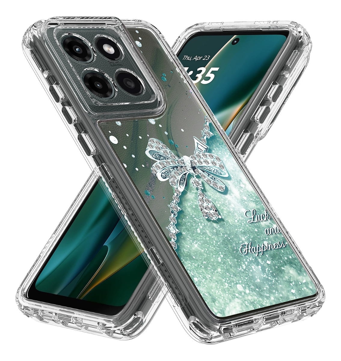 Rosebono Compatible With Motorola Moto G Power 2025 Sparkle Rhinestone ...