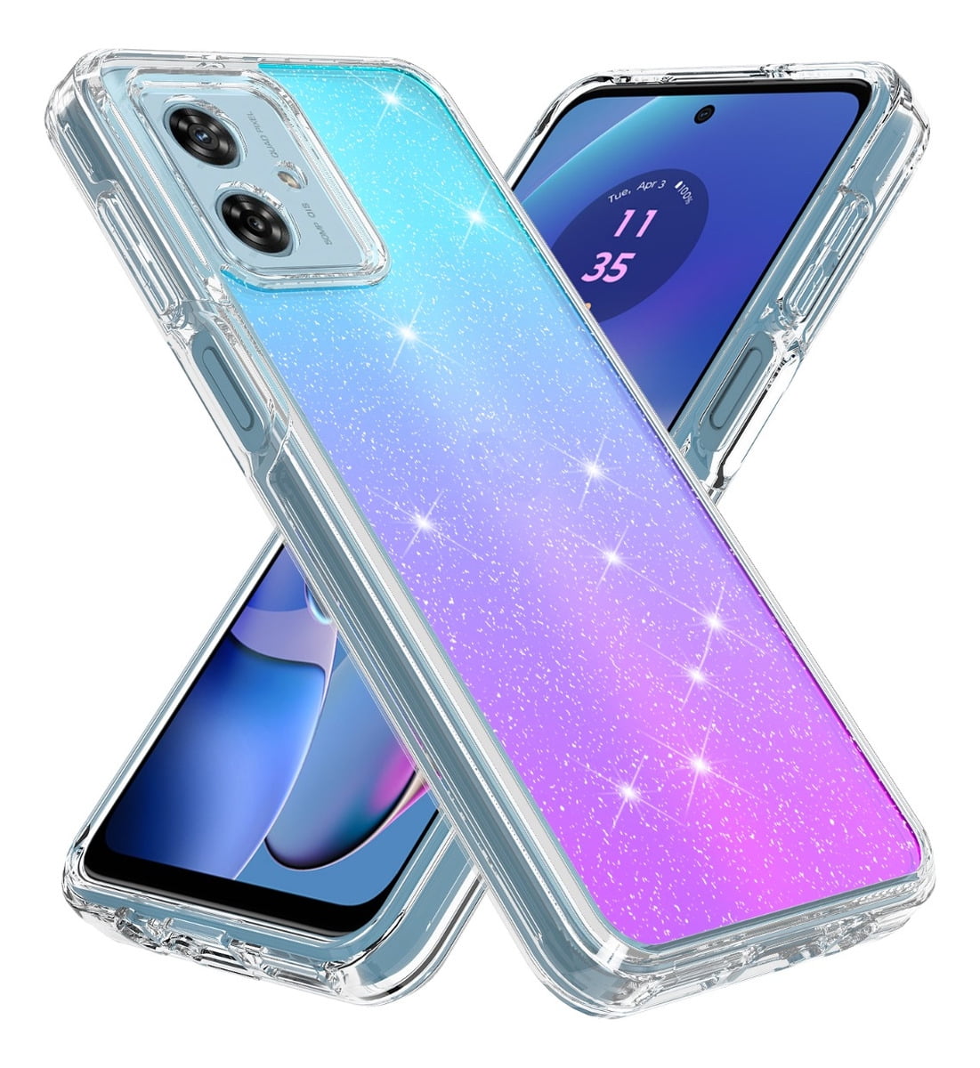 Rosebono Compatible With Motorola Moto G84 Case, Hybrid Glitter Sparkle ...