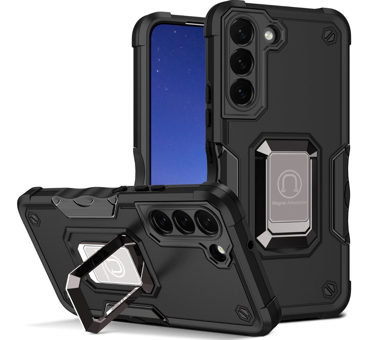 Rosebono Compatible With Samsung Galaxy S23 Plus Case, Hybrid Metal ...