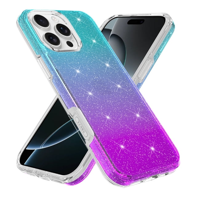 Rosebono Compatible With iPhone 16 Plus Case, Hybrid Glitter Sparkle ...