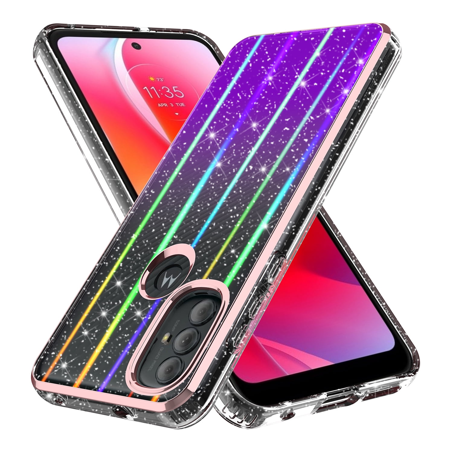 Rosebono Bling Glitter Shockproof Case for Moto G Play 2023, Moto G ...
