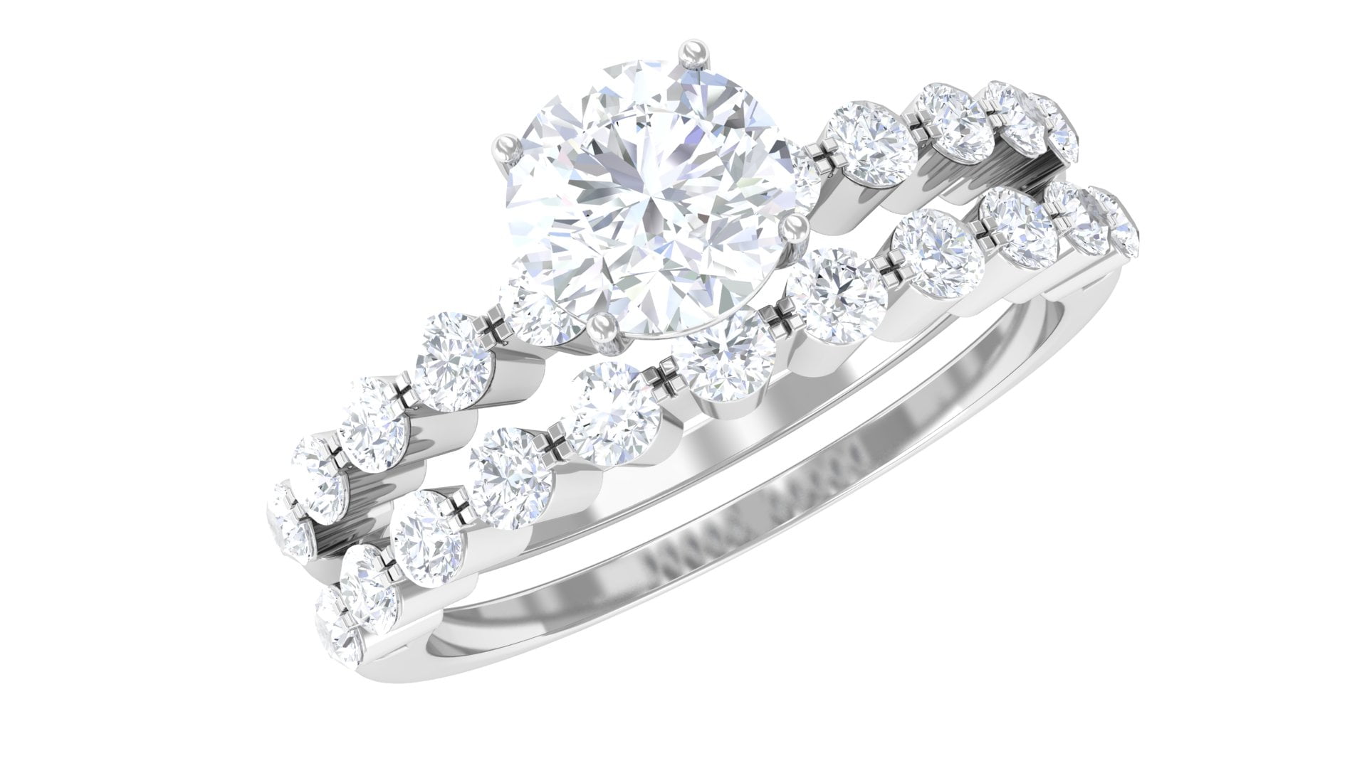 Rosec Jewels 1.25 CT Moissanite Bridal Ring Set for Women, Moissanite Gold Wedding Ring Set ...