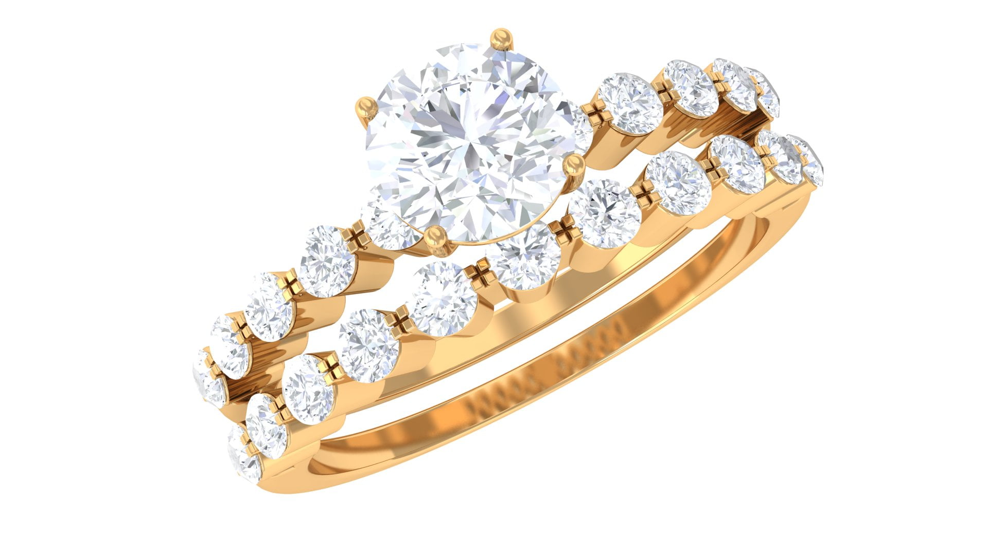 Rosec Jewels 1.25 CT Moissanite Bridal Ring Set for Women, Moissanite ...