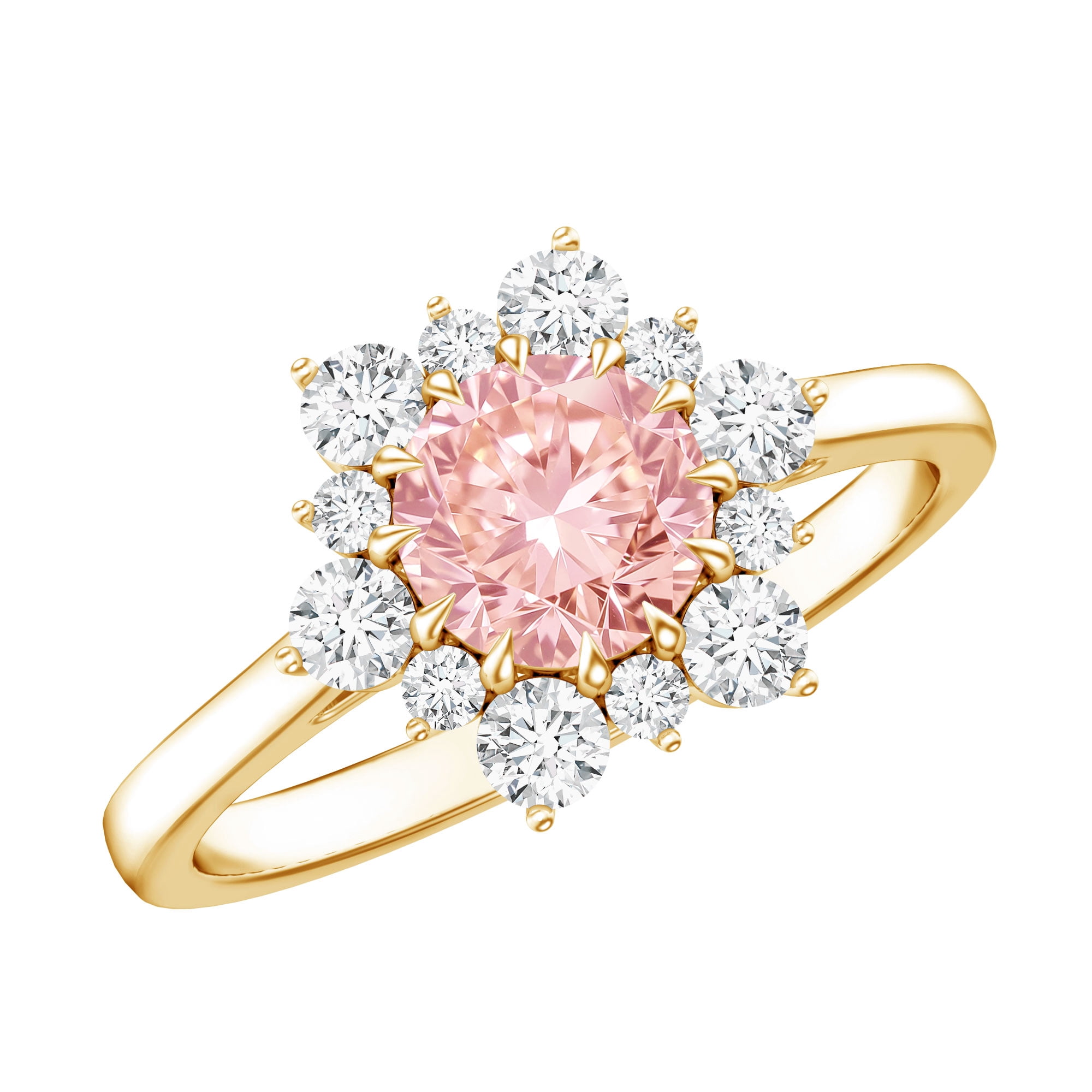 Rosec Jewels 1 Carat Lab Grown Pink Diamond Engagement Ring - Fancy ...