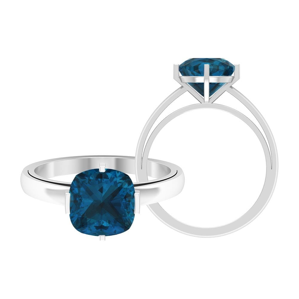 Rosec Jewels 2.75 CT Real London Blue Topaz Solitaire Band for Women ...