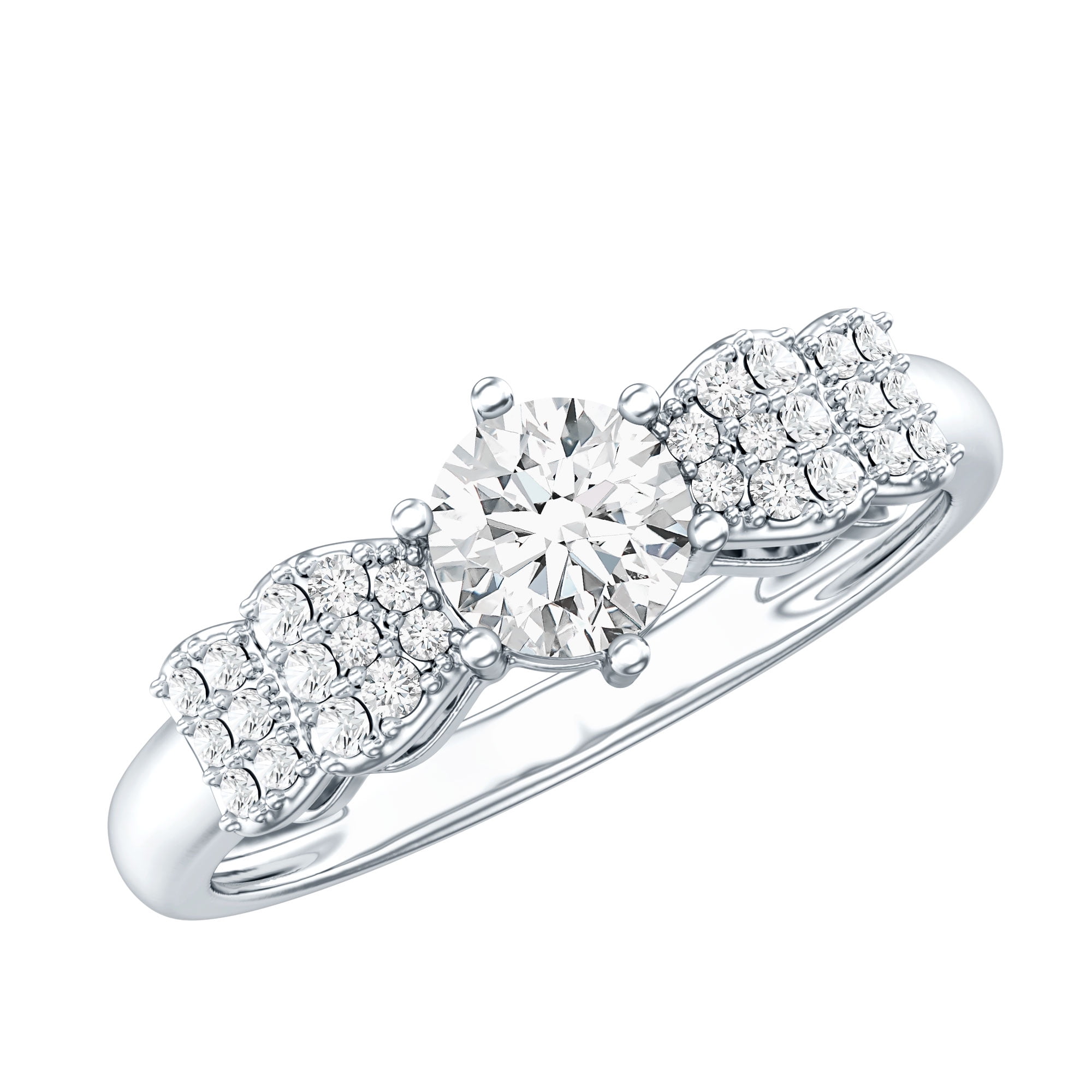 Rosec Jewels Certified Lab Diamond Promise Engagement Ring, 5 mm, EF-VS ...