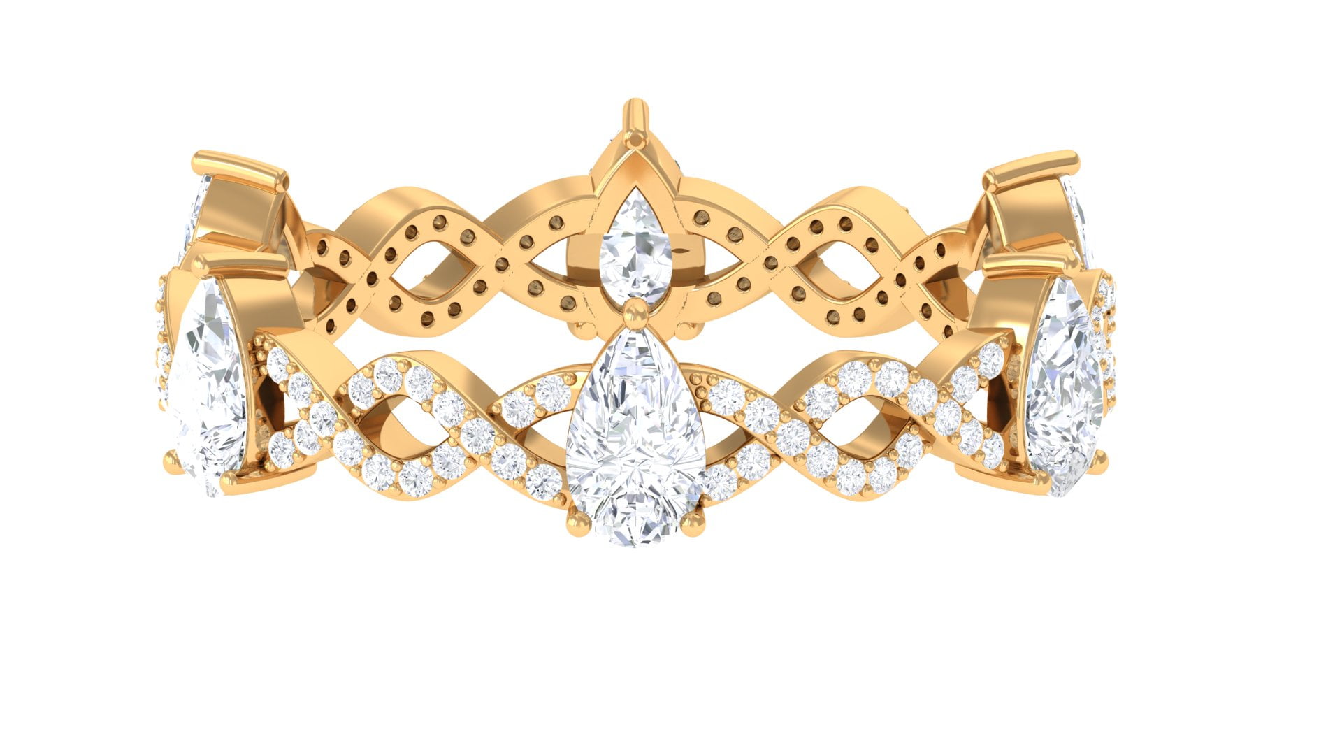 Rosec Jewels Certified Moissanite Wedding Eternity Ring for Women ...