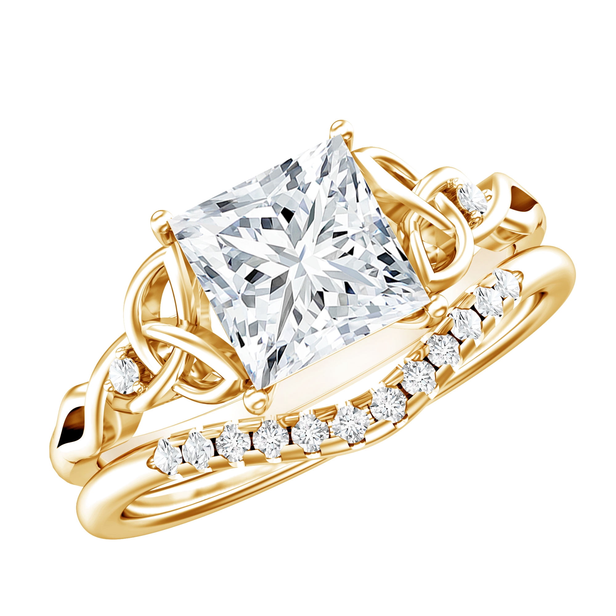 Rosec Jewels IGI Certified 2 Carat Lab Grown Diamond Princess Cut ...