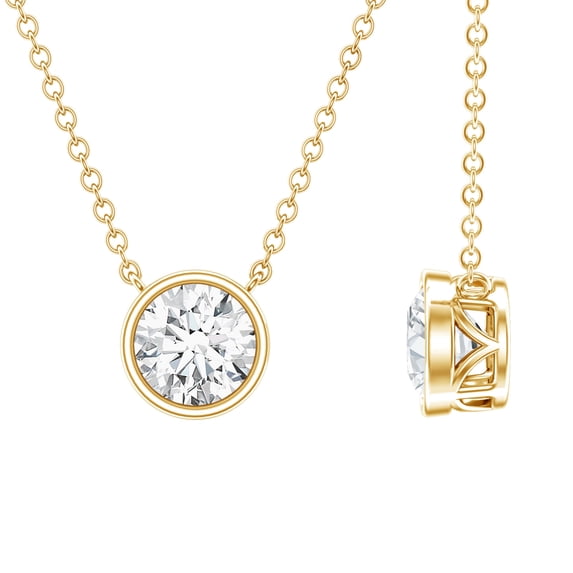 Rosec Jewels IGI Certified Lab Grown Diamond Solitaire Necklace (0.9 ...