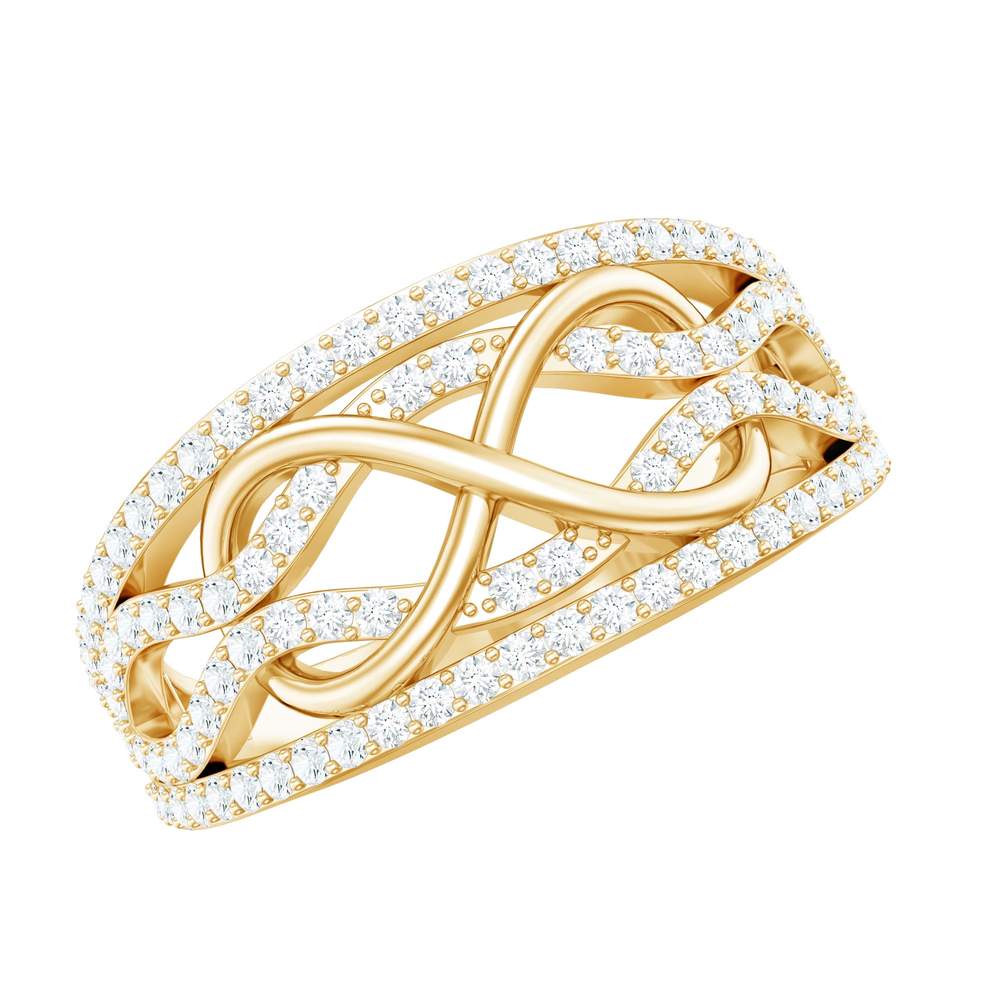 Rosec Jewels Lab Created Diamond Anniversary Ring - Designer Infinity Ring - EF-VS Quality, 14K ...