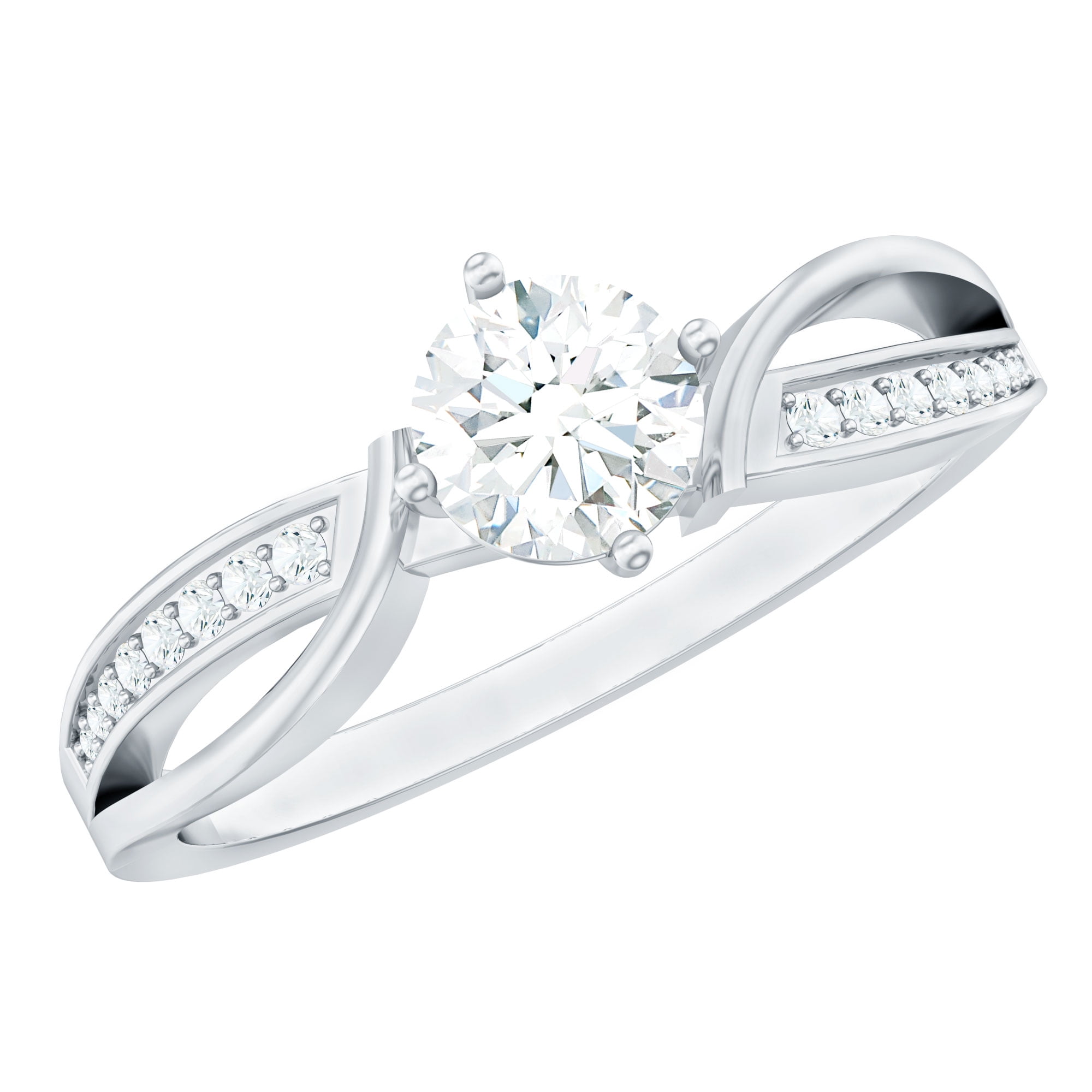 Rosec Jewels Lab Created Diamond Circle Engagement Ring - 5 MM - EF-VS ...