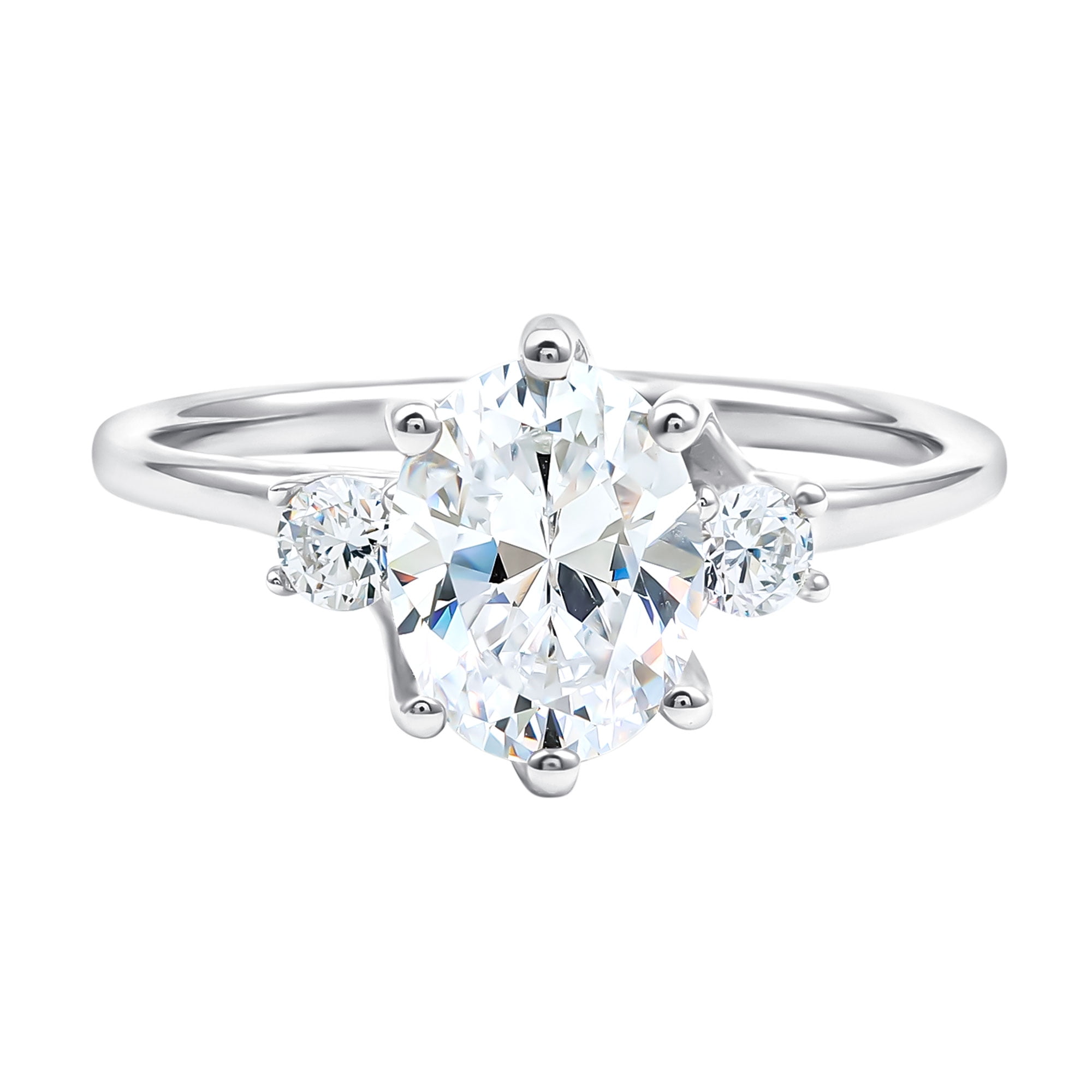 Rosec Jewels Lab Created Diamond Engagement Ring 2 Ct- 7x9 mm Oval ...