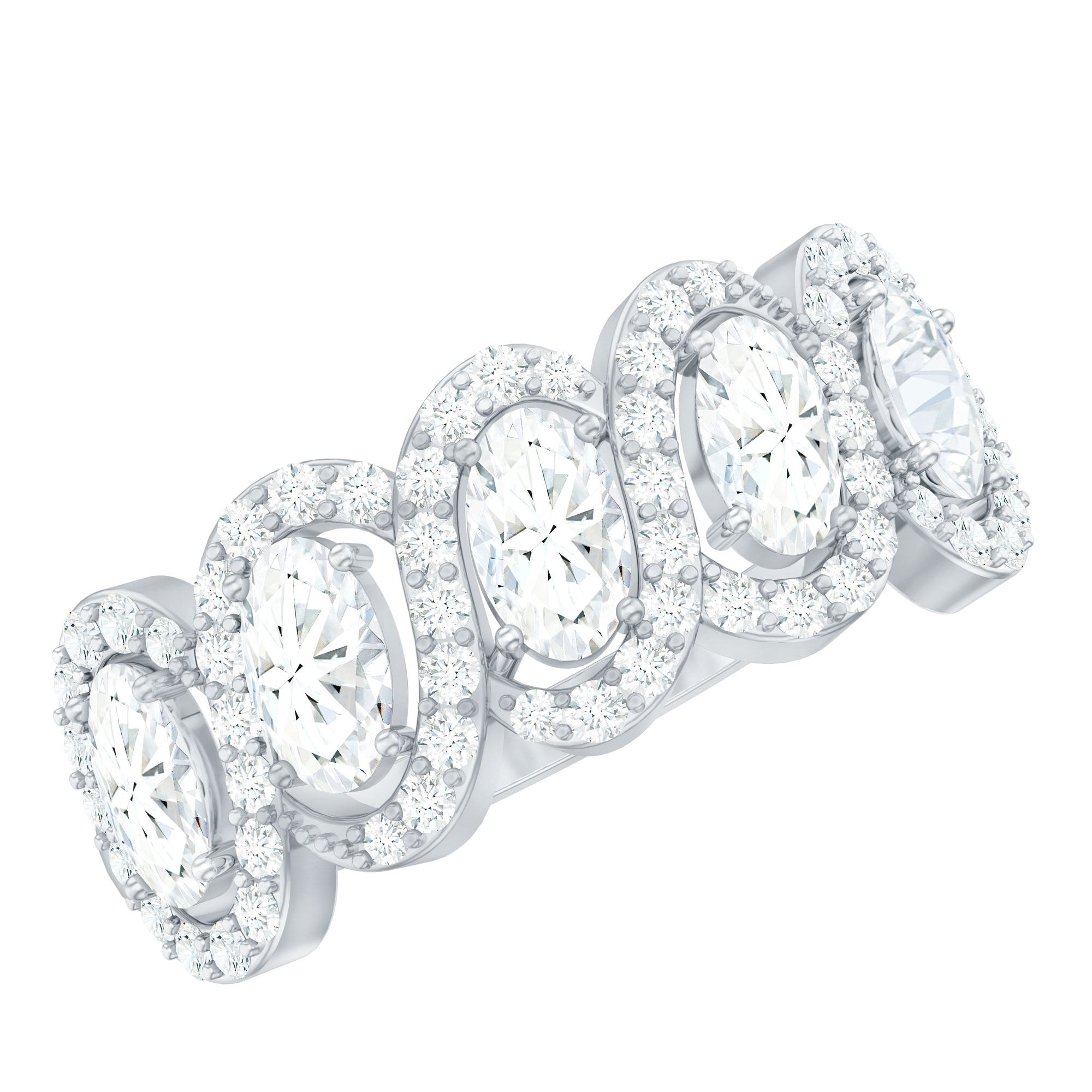 Rosec Jewels Lab Created Diamond Wedding Band - Designer Wide Eternity ...