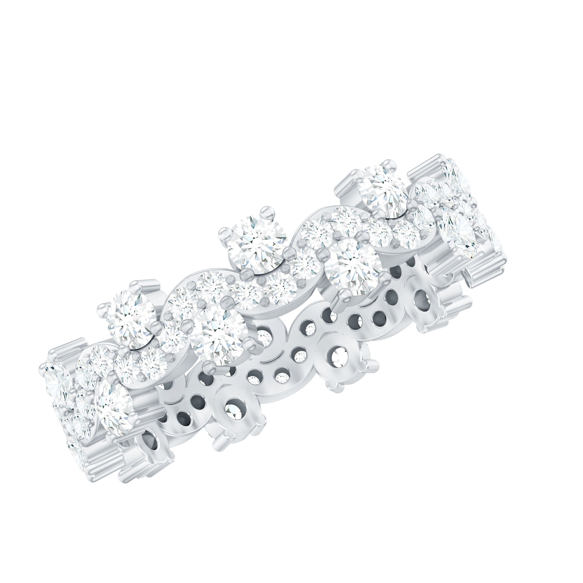Rosec Jewels Lab Created Diamond Wedding Ring - Designer Full Eternity ...