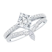 Rosec Jewels Certified Lab Grown Diamond Wedding Ring Set - EF-VS ...