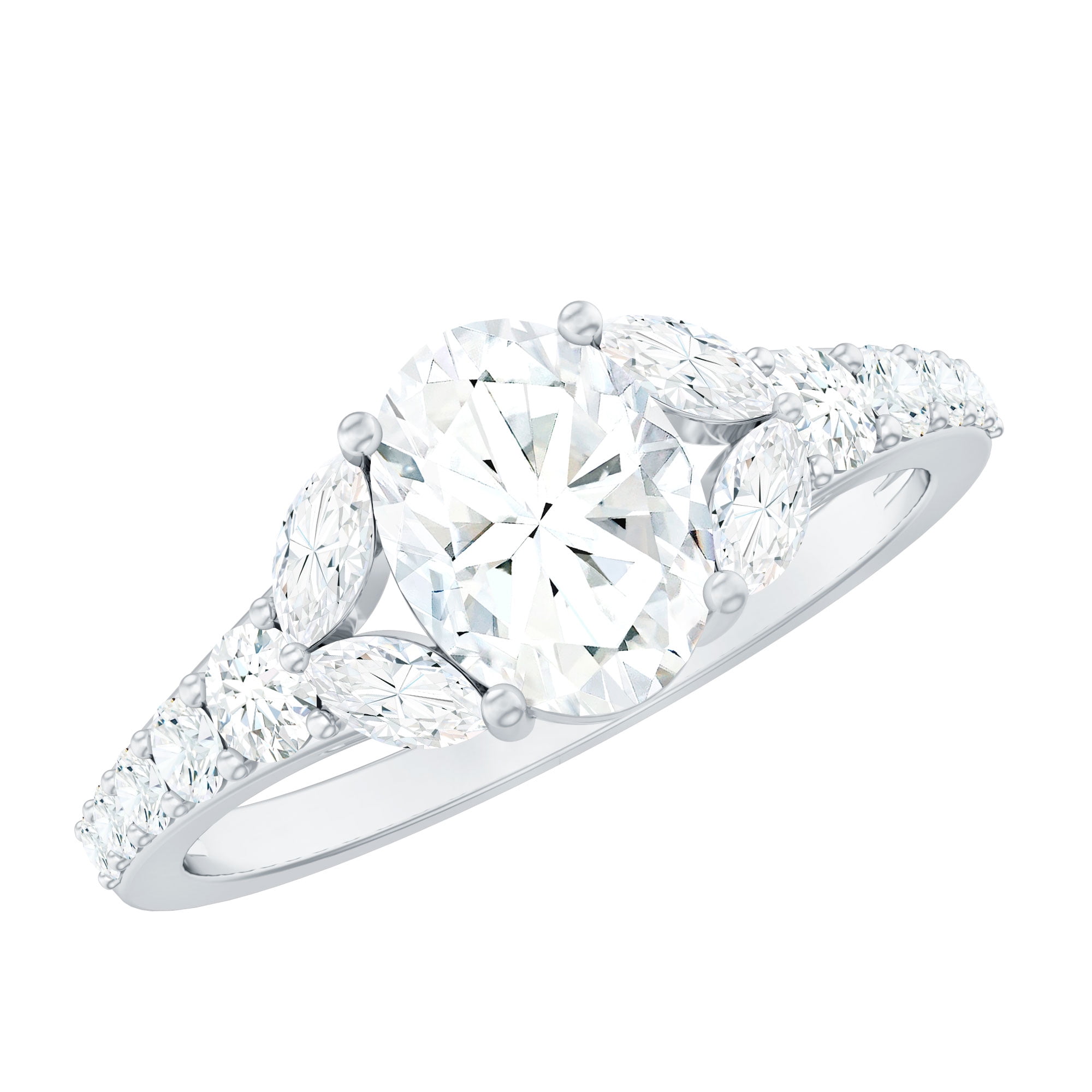 Rosec Jewels - Lab Diamond Engagement Ring - 6X8 mm Oval Shape - 1 ...