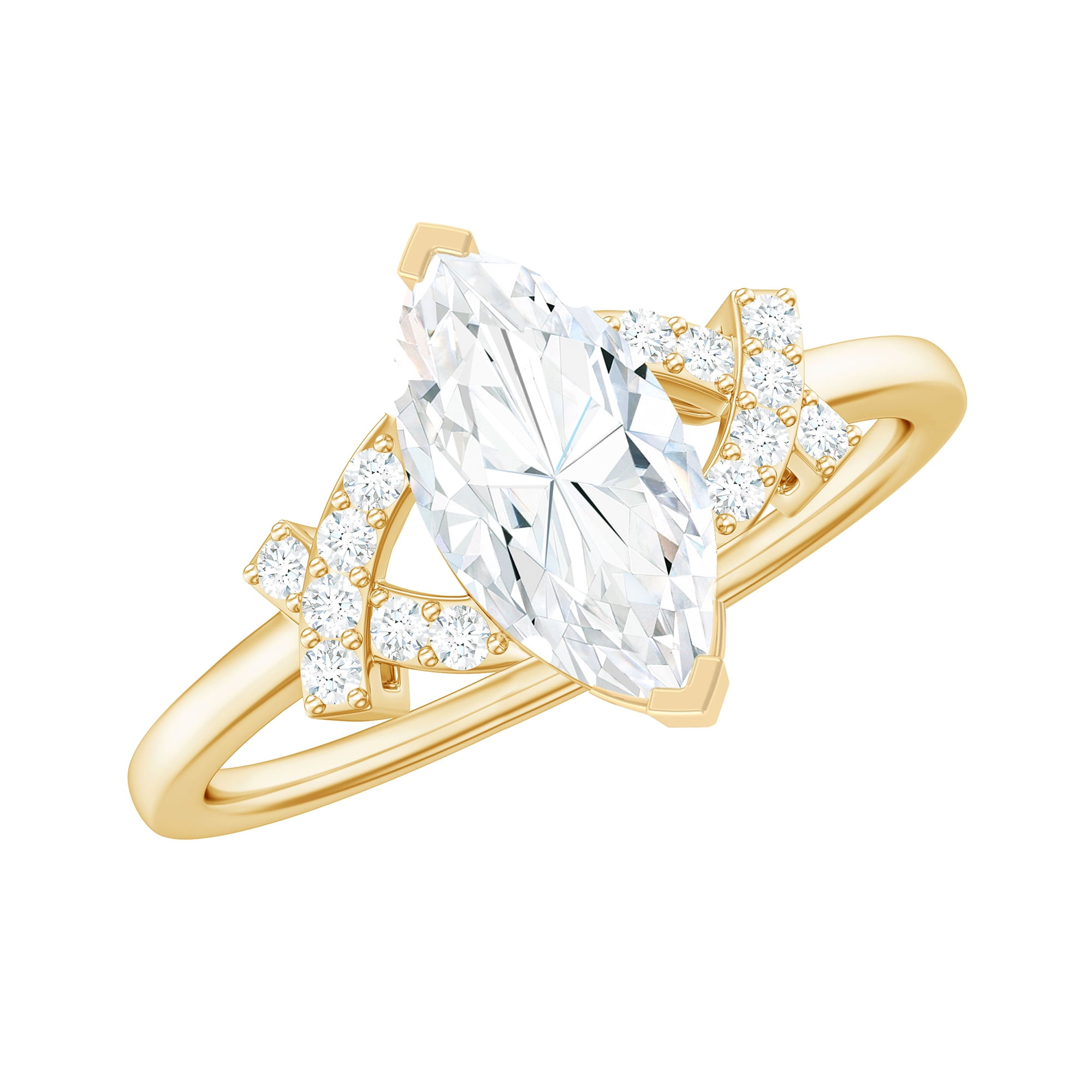 Rosec Jewels - Lab Diamond Marquise Engagement Ring - 5X10 mm - 1 ct ...