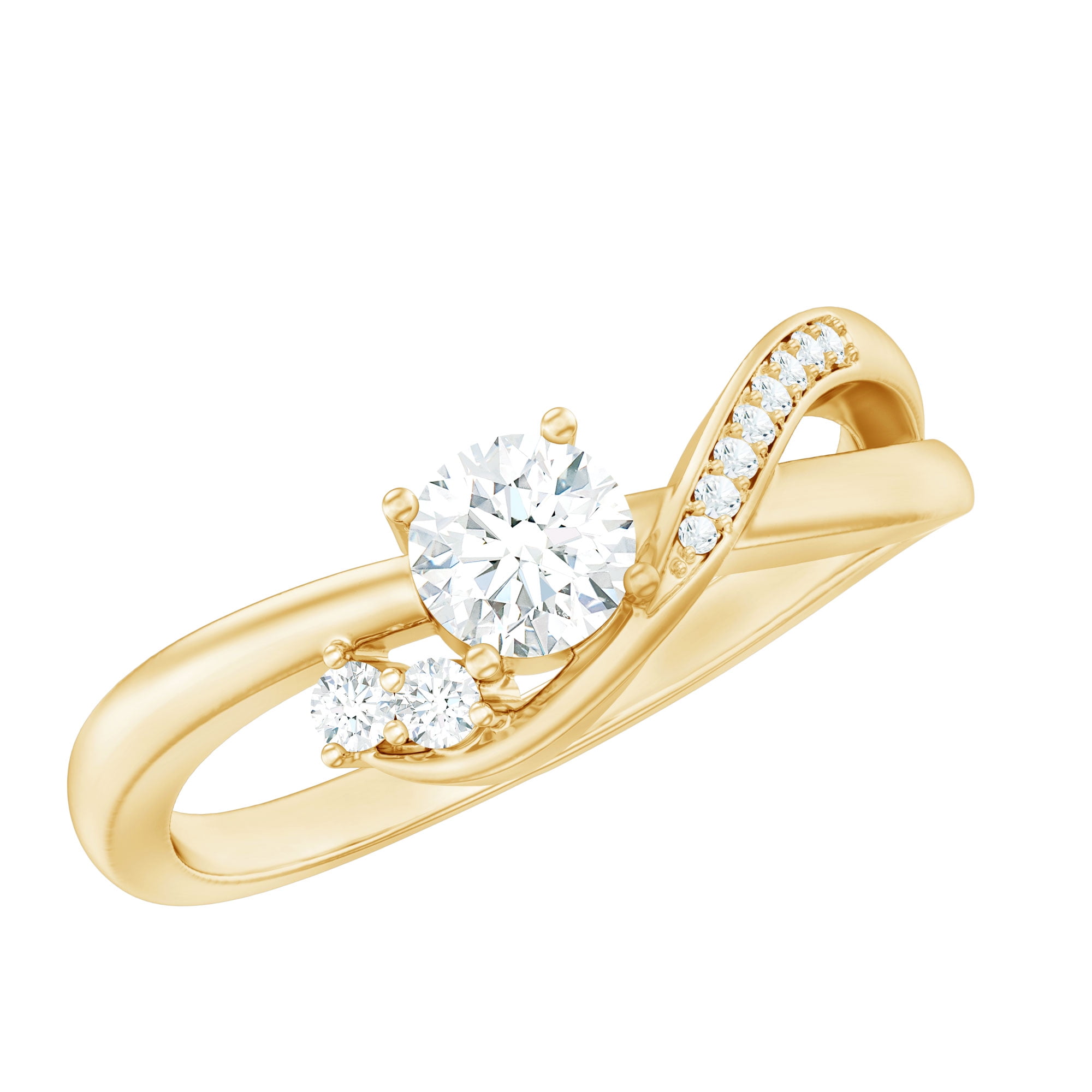 Rosec Jewels Lab Diamond Promise Engagement Ring - EF-VS Grade- Ready to Gift for Valentines ...