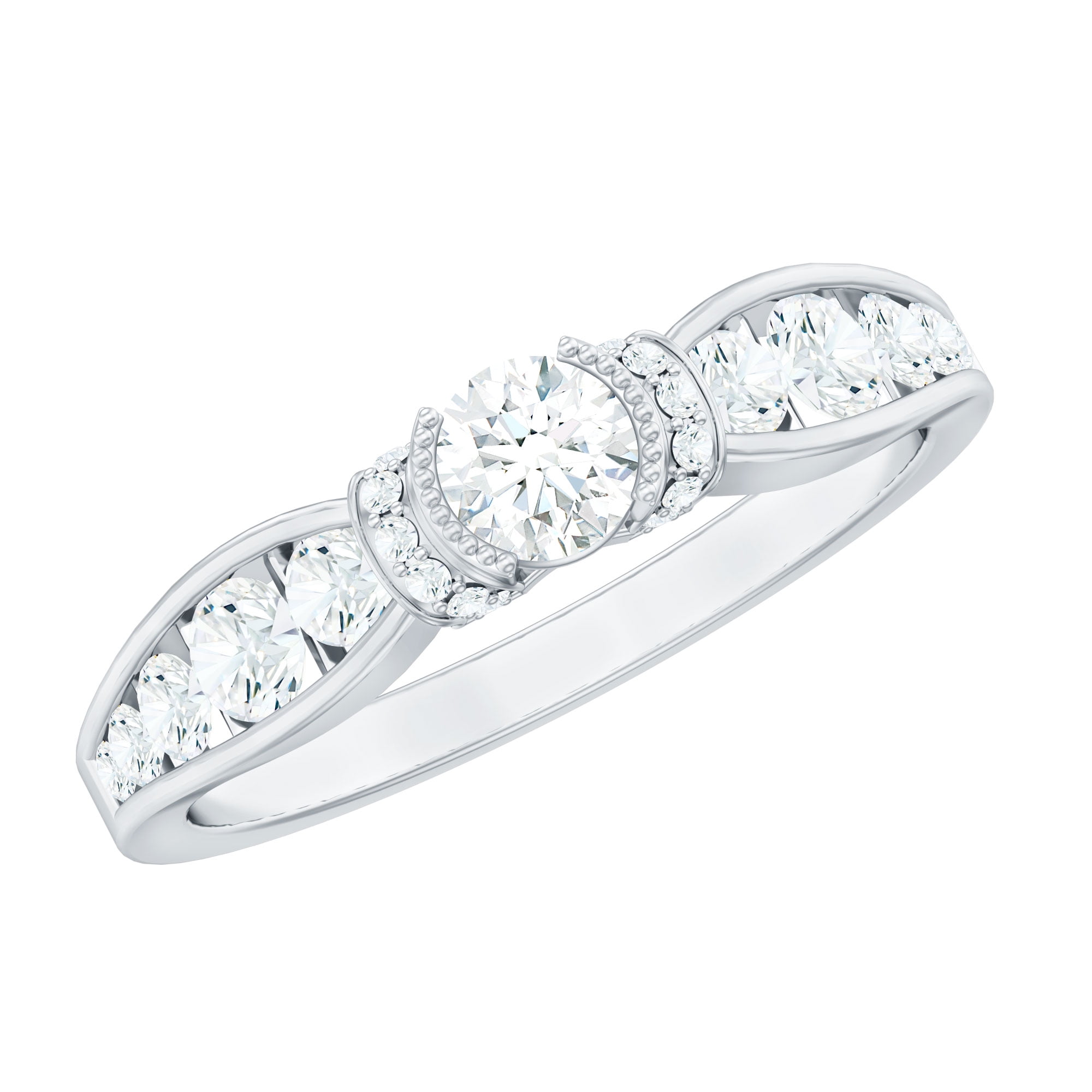 Rosec Jewels Lab Diamond Ring - Vintage Inspired Engagement Ring (EF-VS ...