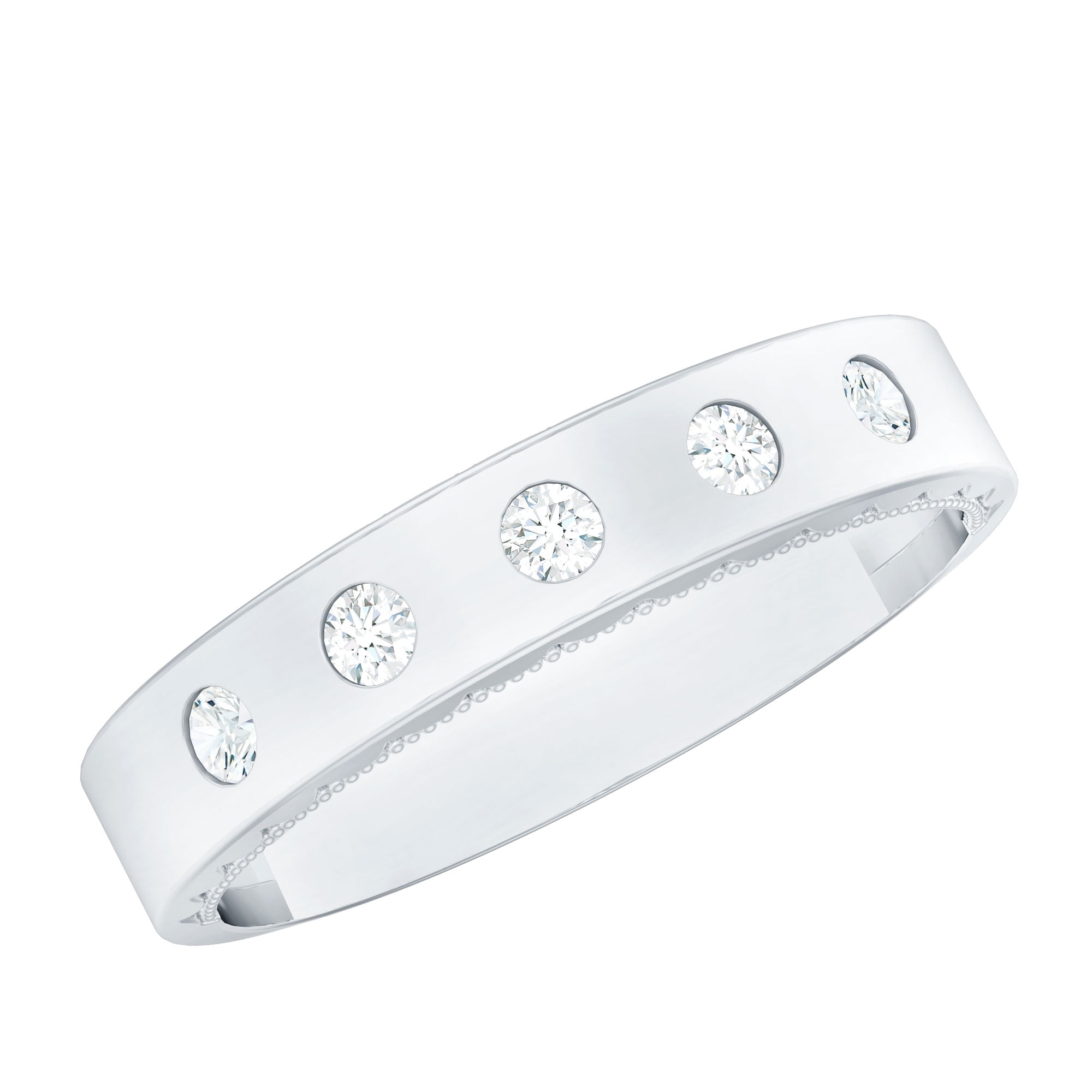 Rosec Jewels - Lab Grown Diamond Band Ring for Men (Ef-Vs Quality ...