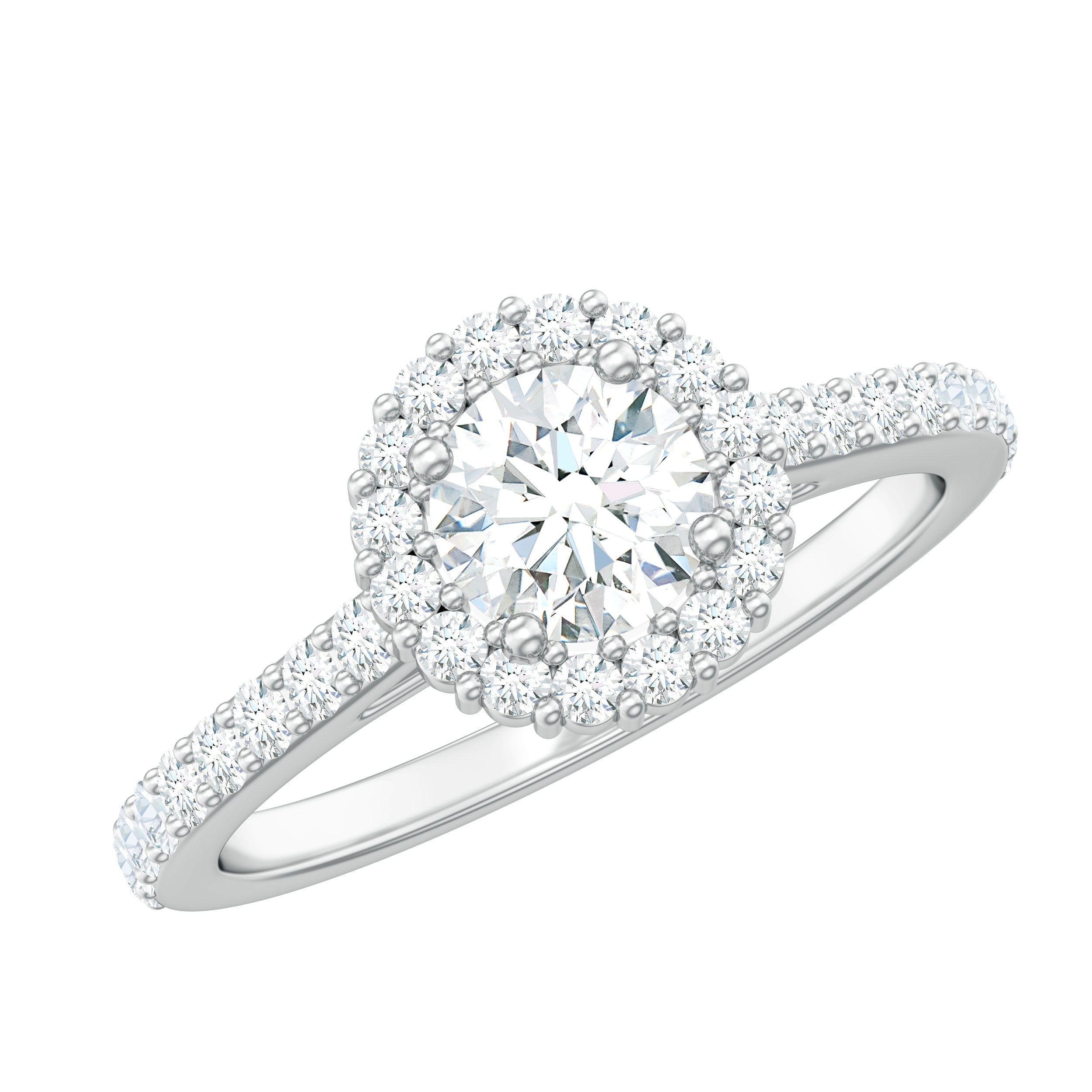 Rosec Jewels - Lab Grown Diamond Circle Engagement Ring with Halo (EF ...