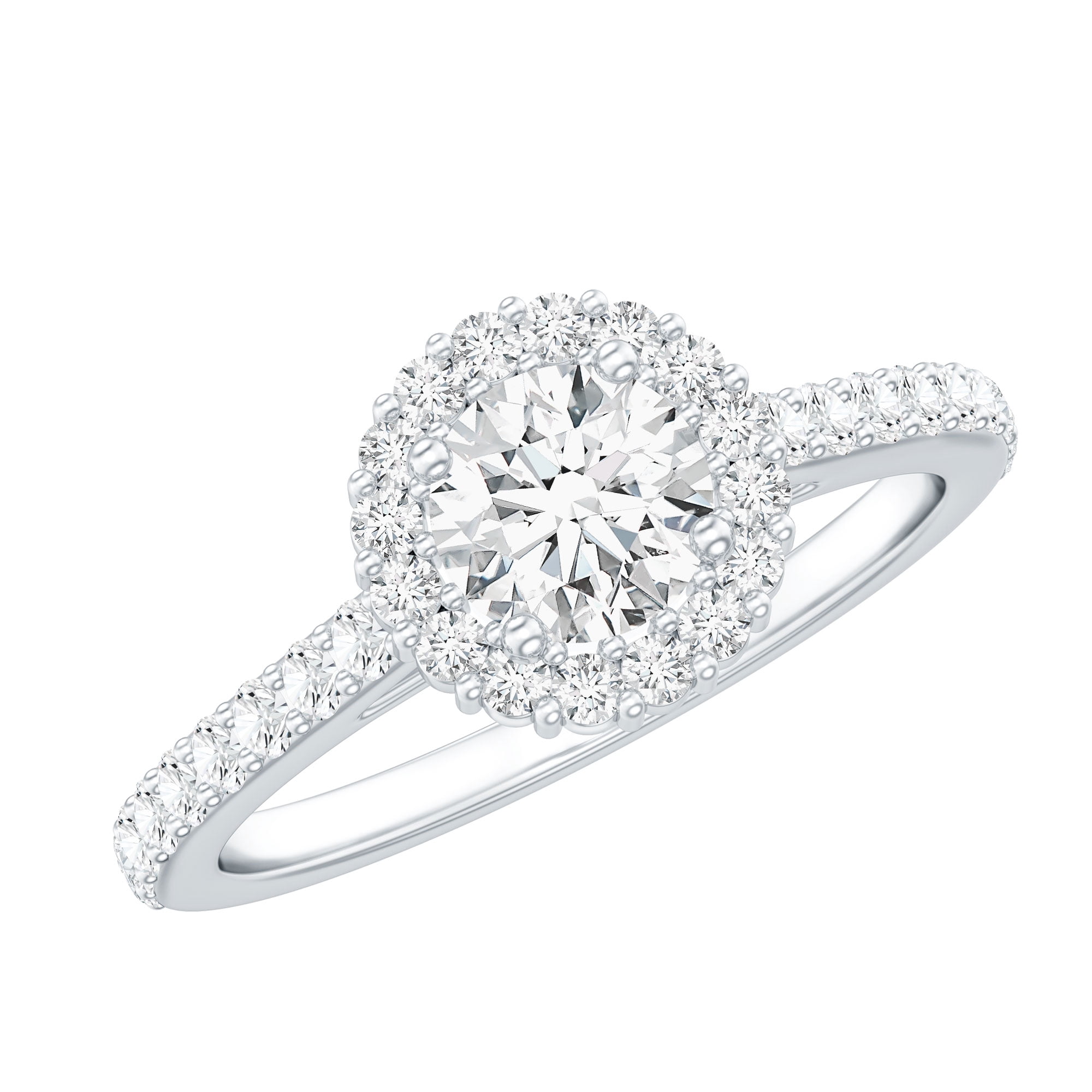 Rosec Jewels - Lab Grown Diamond Circle Engagement Ring with Halo (EF ...