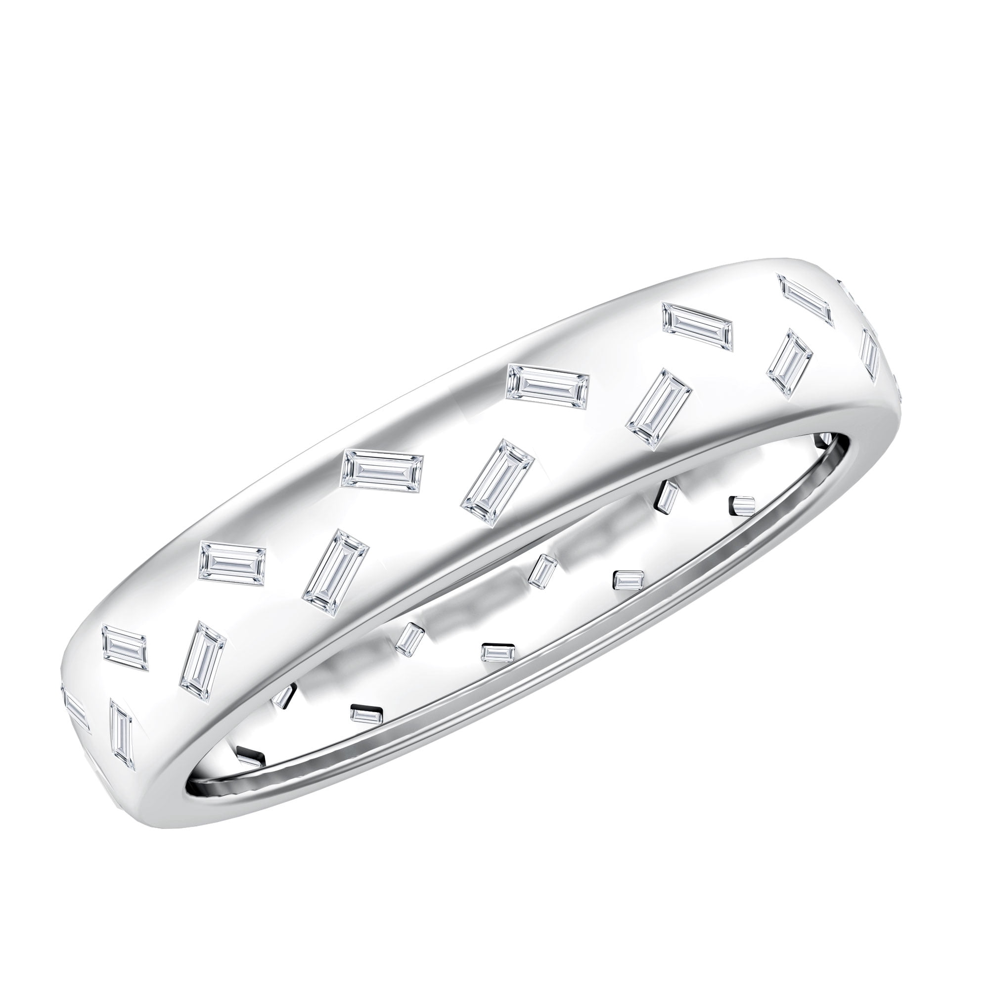 Rosec Jewels Lab Grown Diamond Eternity Wedding Band for Women - EF-VS ...