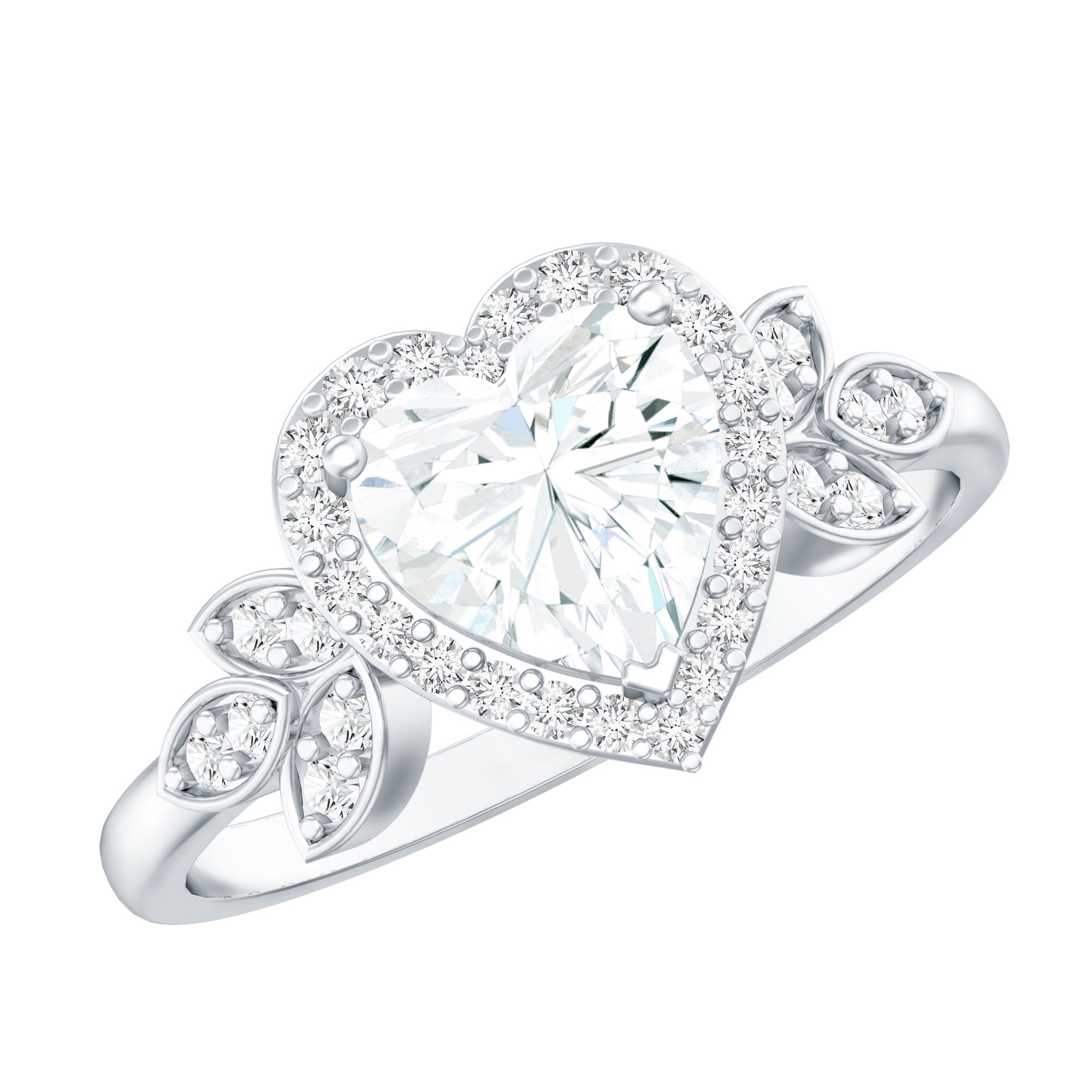 Rosec Jewels Lab Grown Diamond Heart Engagement Ring (1.25 Carat ...