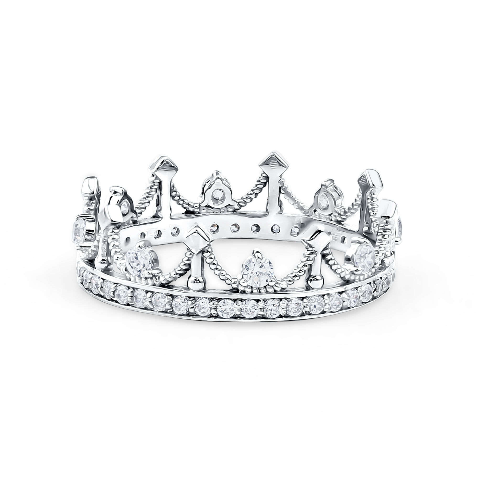 Rosec Jewels Lab Grown Diamond Princess Crown Ring - EF-VS Quality ...