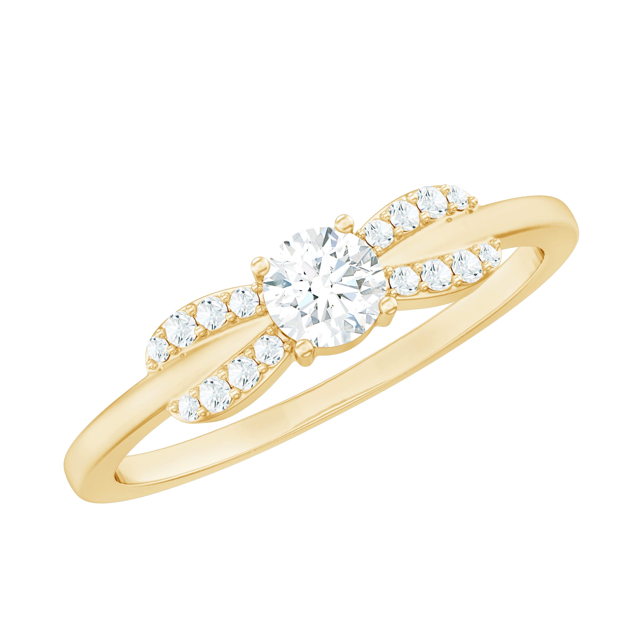 Rosec Jewels Lab Grown Diamond Promise Engagement Ring - EF-VS Quality ...