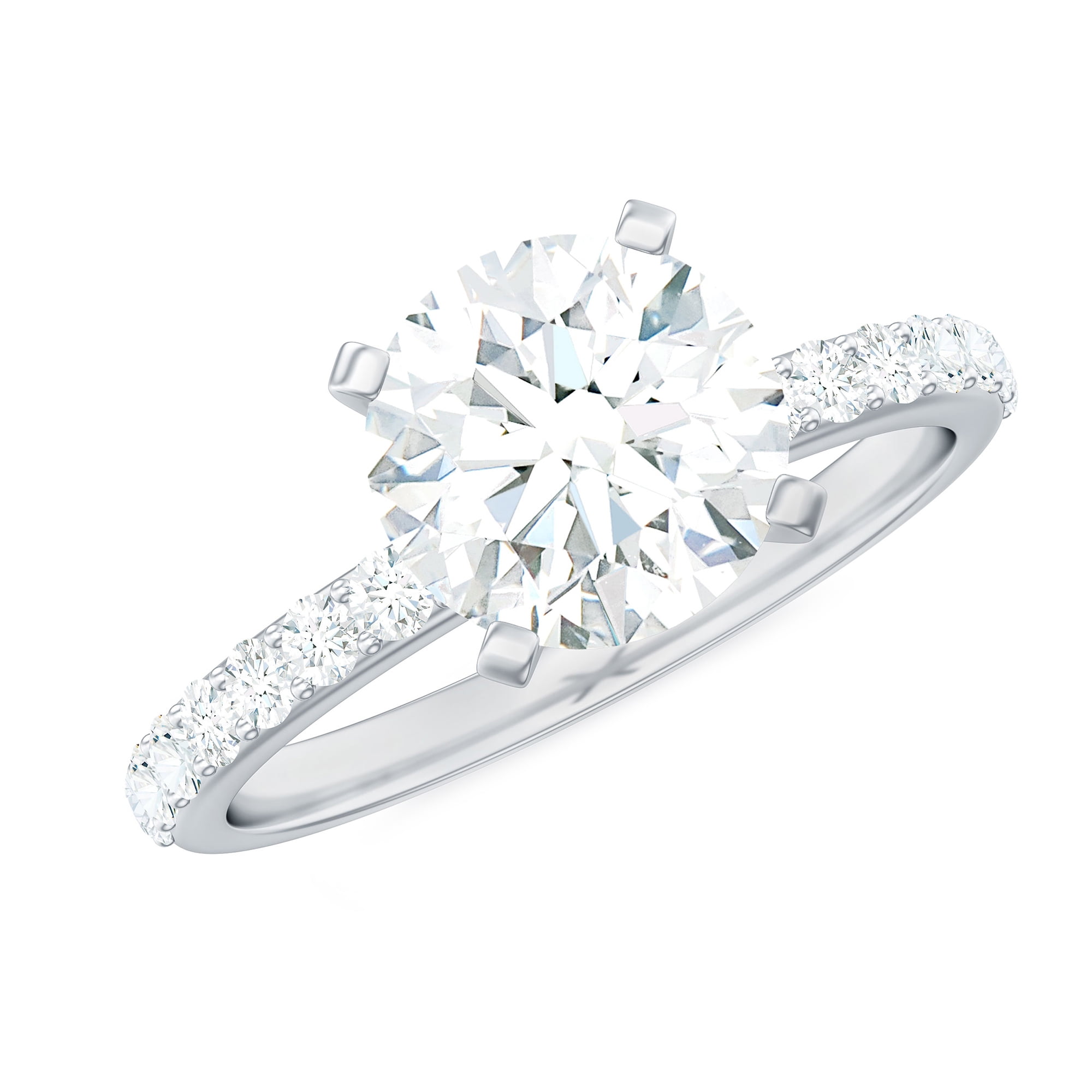 Rosec Jewels Lab Grown Diamond Ring 2 Carat - Circle Engagement Ring 8 ...