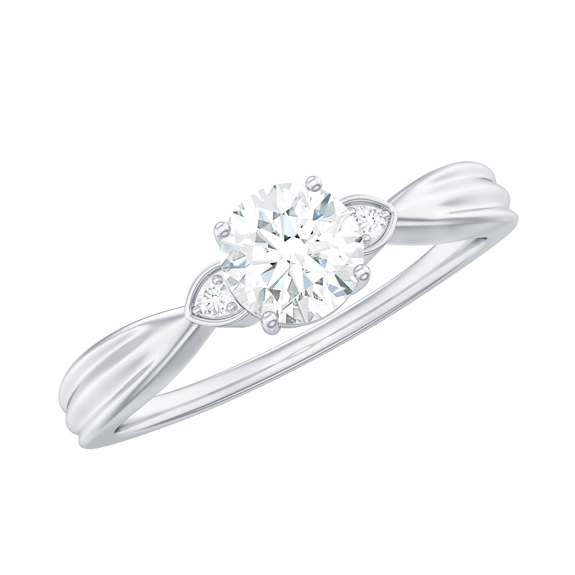 Rosec Jewels Promise Engagement Ring with Diamond 1 Ct - Certified Lab ...