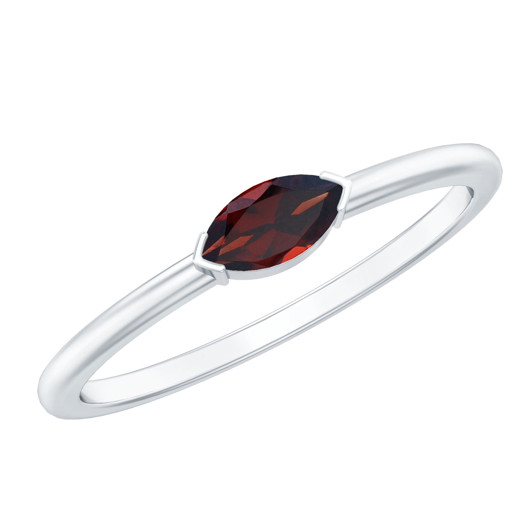 Rosec Jewels Real Garnet Promise Ring - East West Marquise Ring - AAA ...