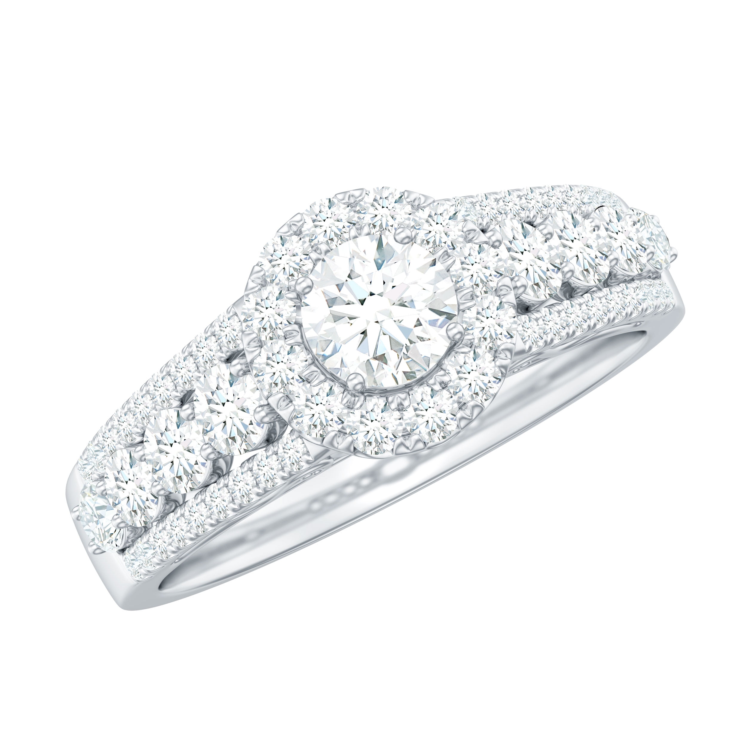 Rosec Jewels Womens 1.75 CT Moissanite Statement Engagement Ring with ...