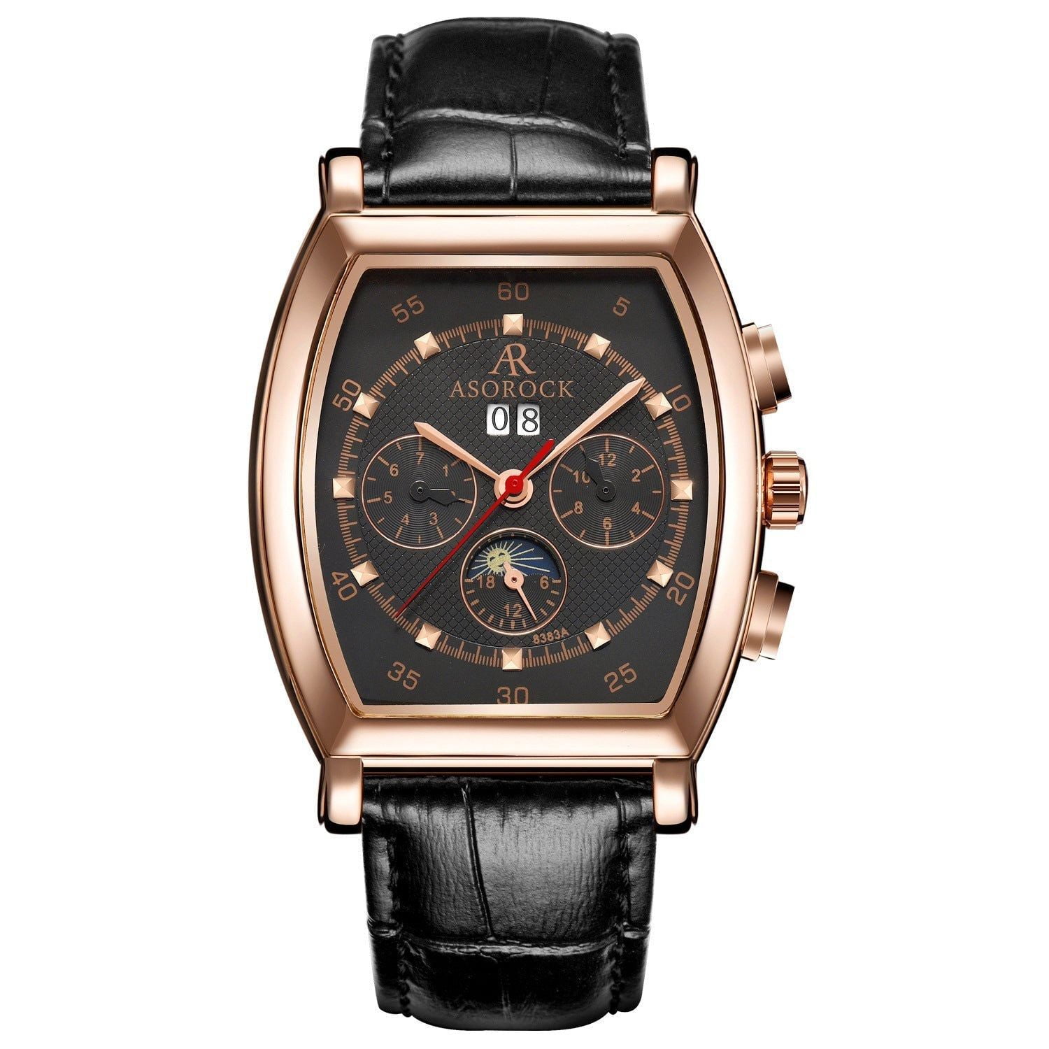 Rosegold/Black Ambassador | 42mm Mens Automatic Stainless Steel Watch ...