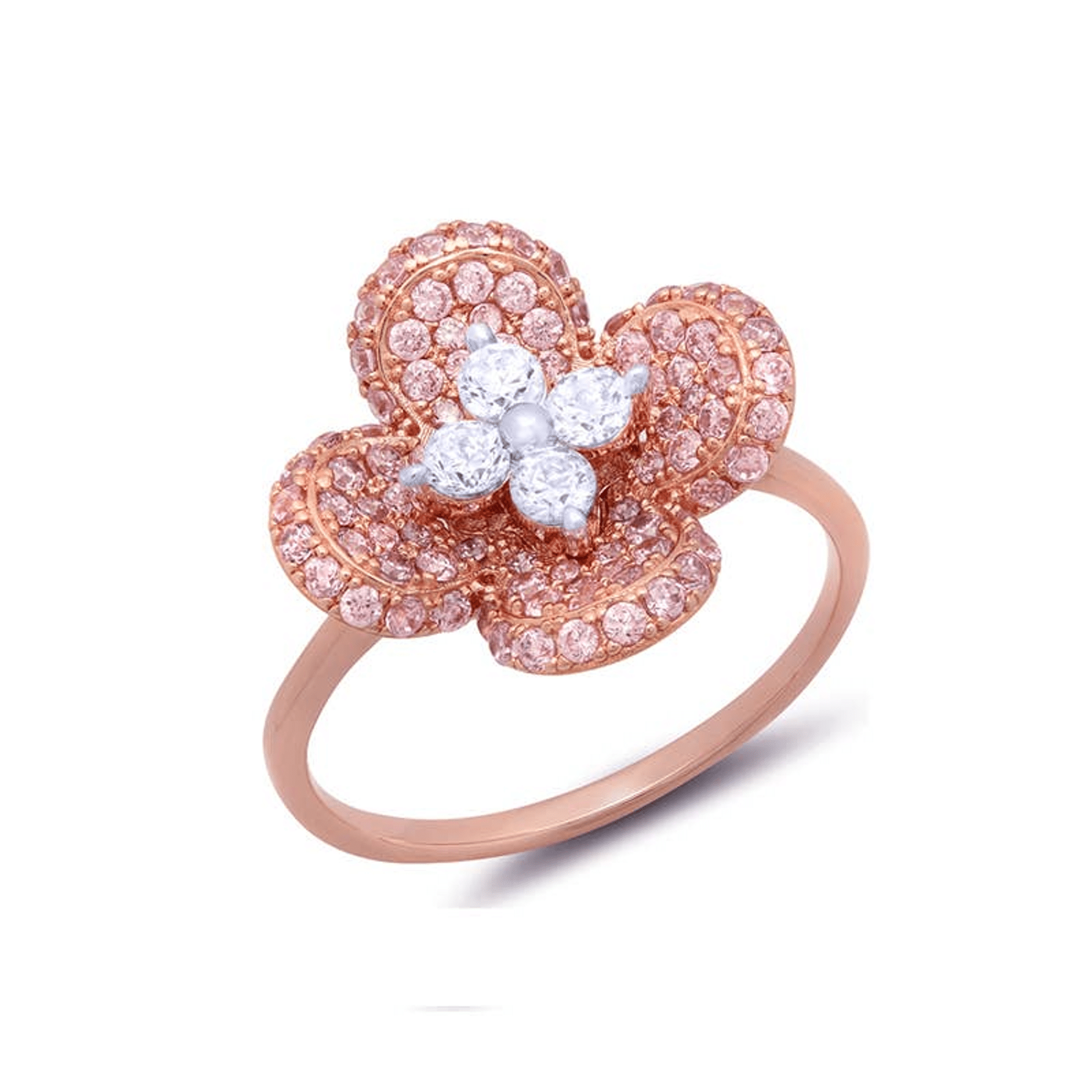 Rosegold Micro Pave Flower Ring[ XR-0244R ] - Walmart.com