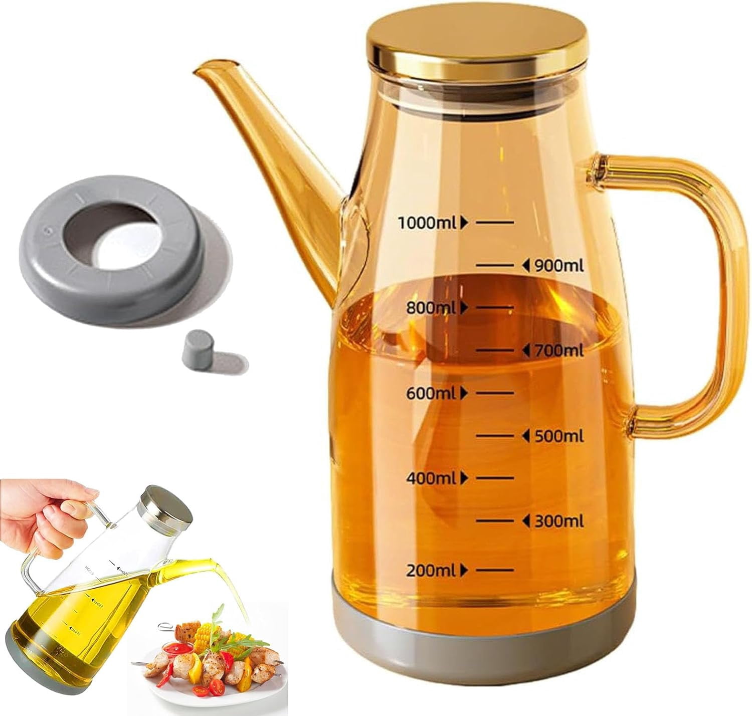 Roseionly Oil Dispenser Bottle with Drip Free Spout, Oil Dispenser ...