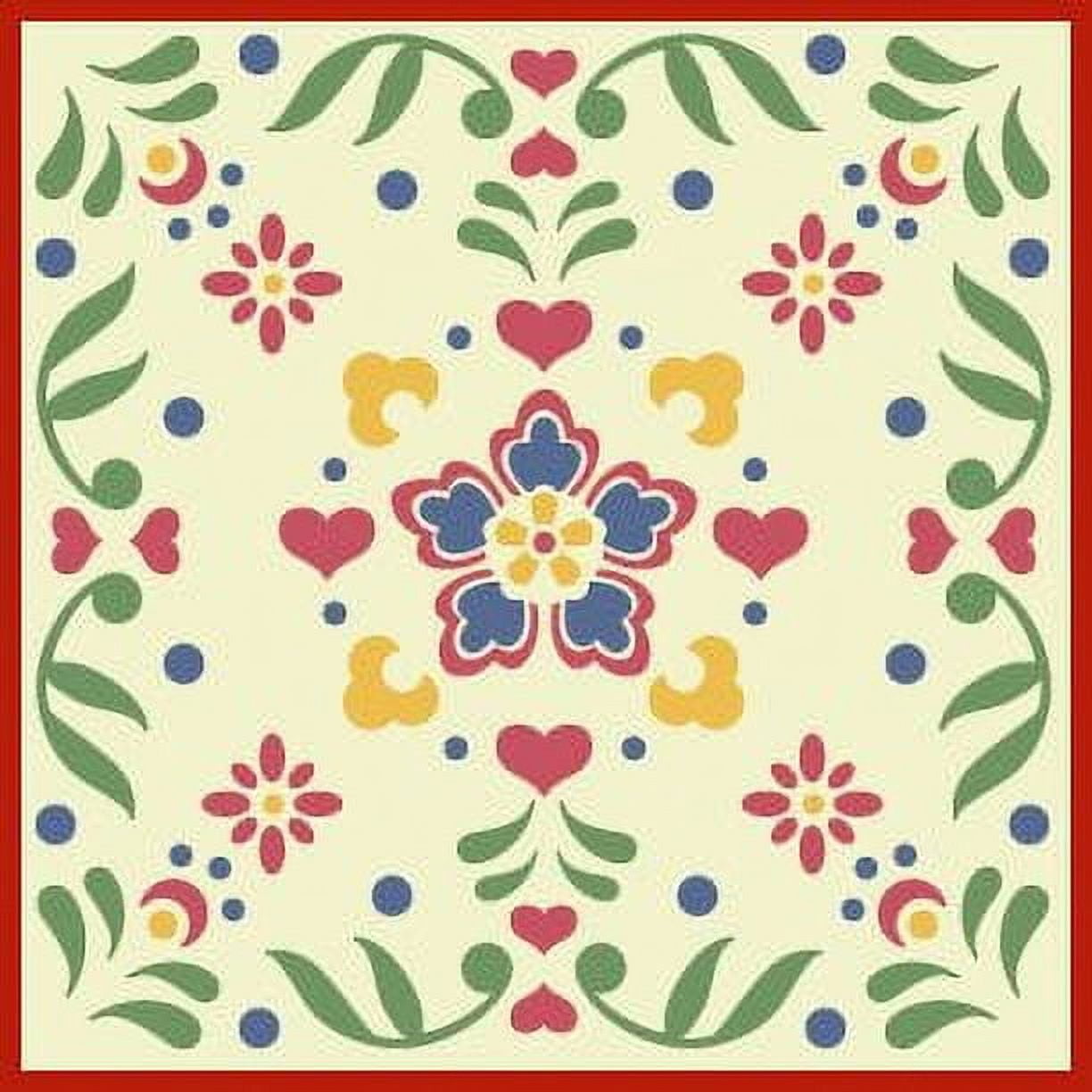 Rosemaling Pattern 2 Stencil - Rose Scandinavian Decorative Folk ...