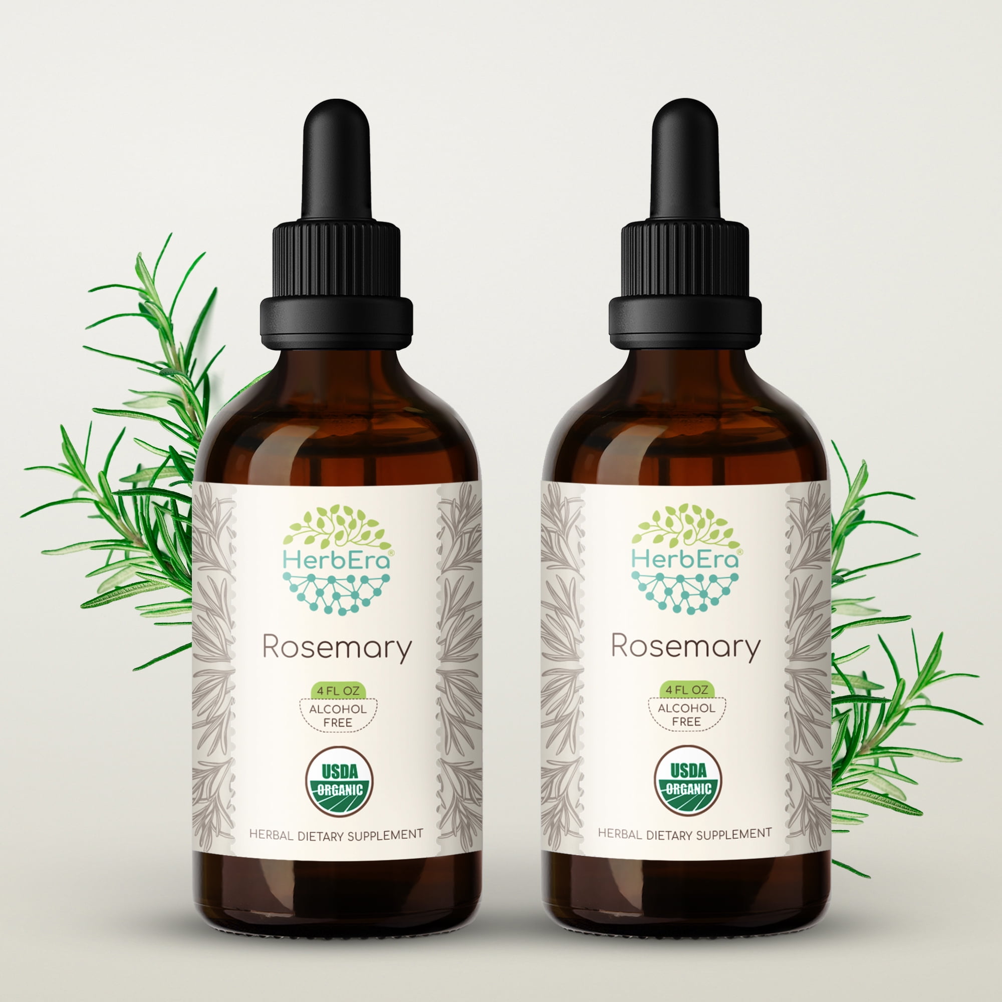 HerbEra Rosemary Tincture, Organic Herbal Dietary Supplement for ...