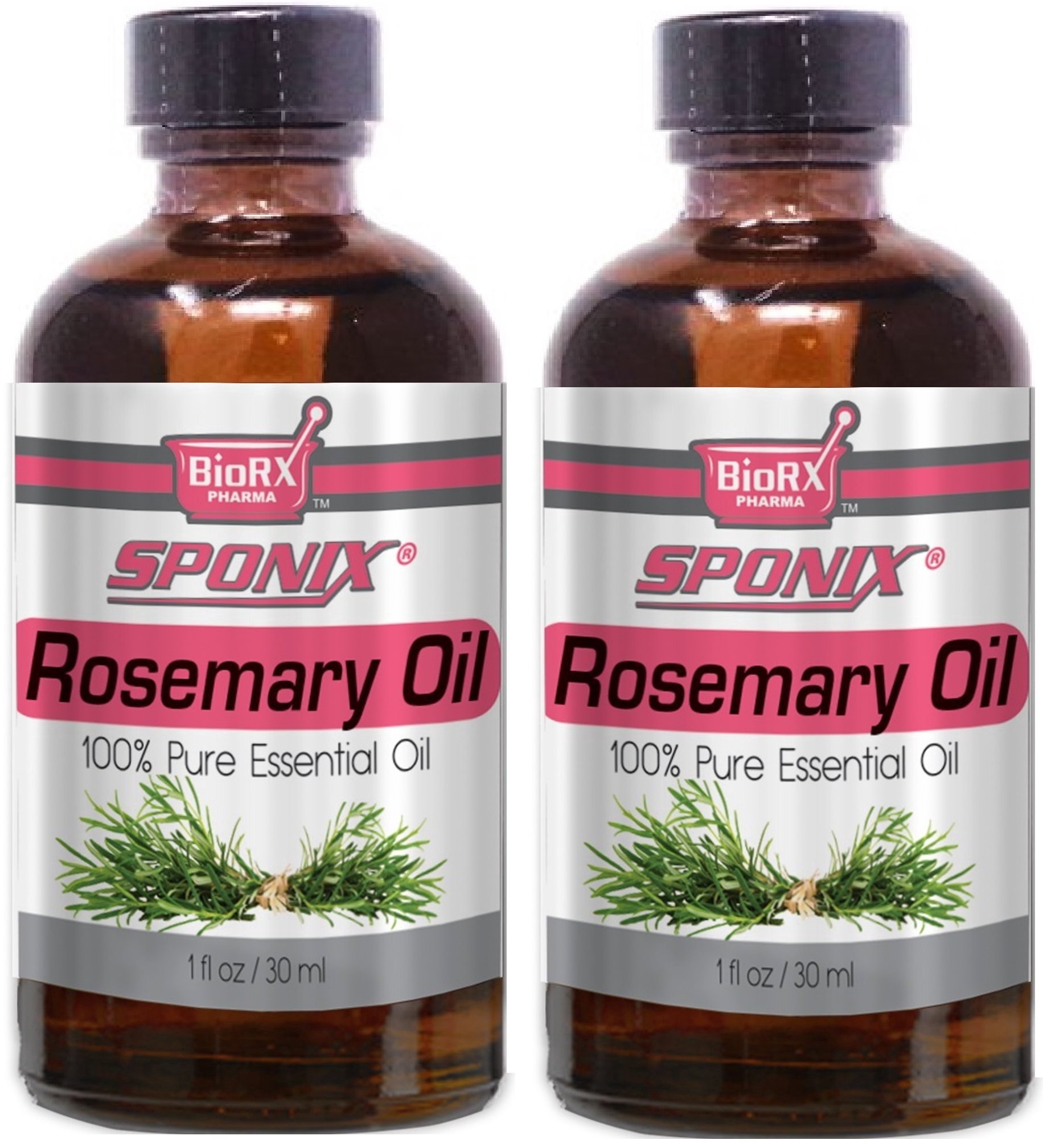 Rosemary Essential Oil 1 fl oz / 30 ml (Pack of 2) for Aromatherapy ...