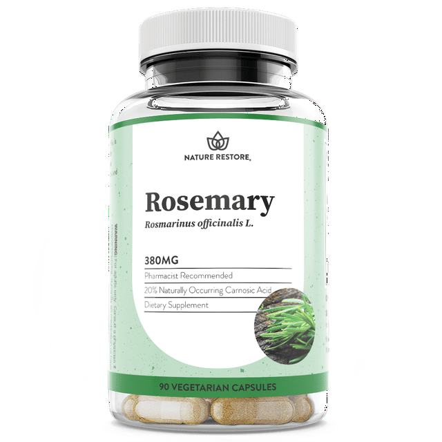 Natural Rosemary Extract Supplement, 20% Carnosic Acid, 90 Capsules ...