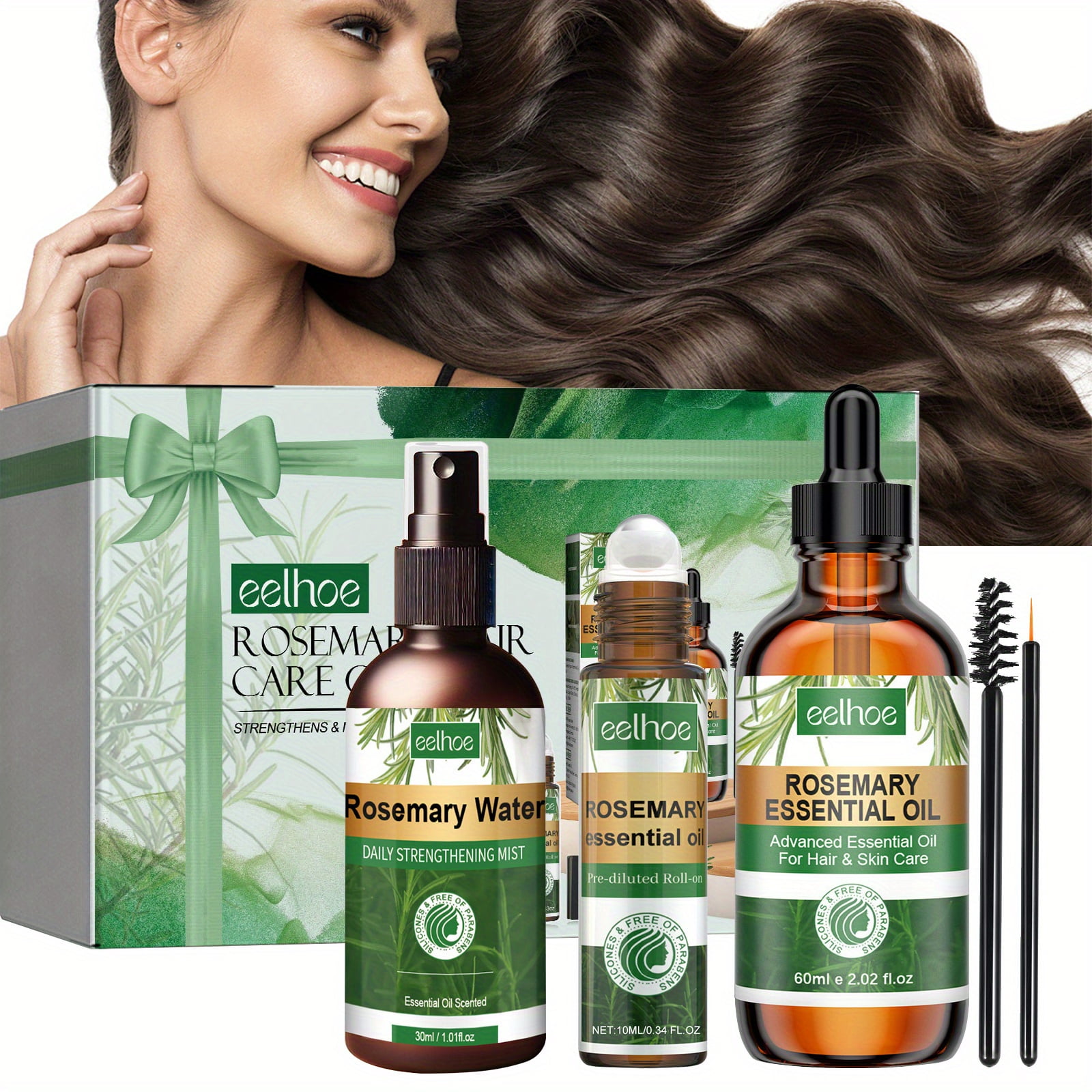 Rosemary Hair Care Gift Set Hair Anti-Fall Solid Hair Thick Strong Moisturizing Hair Root Hair ...